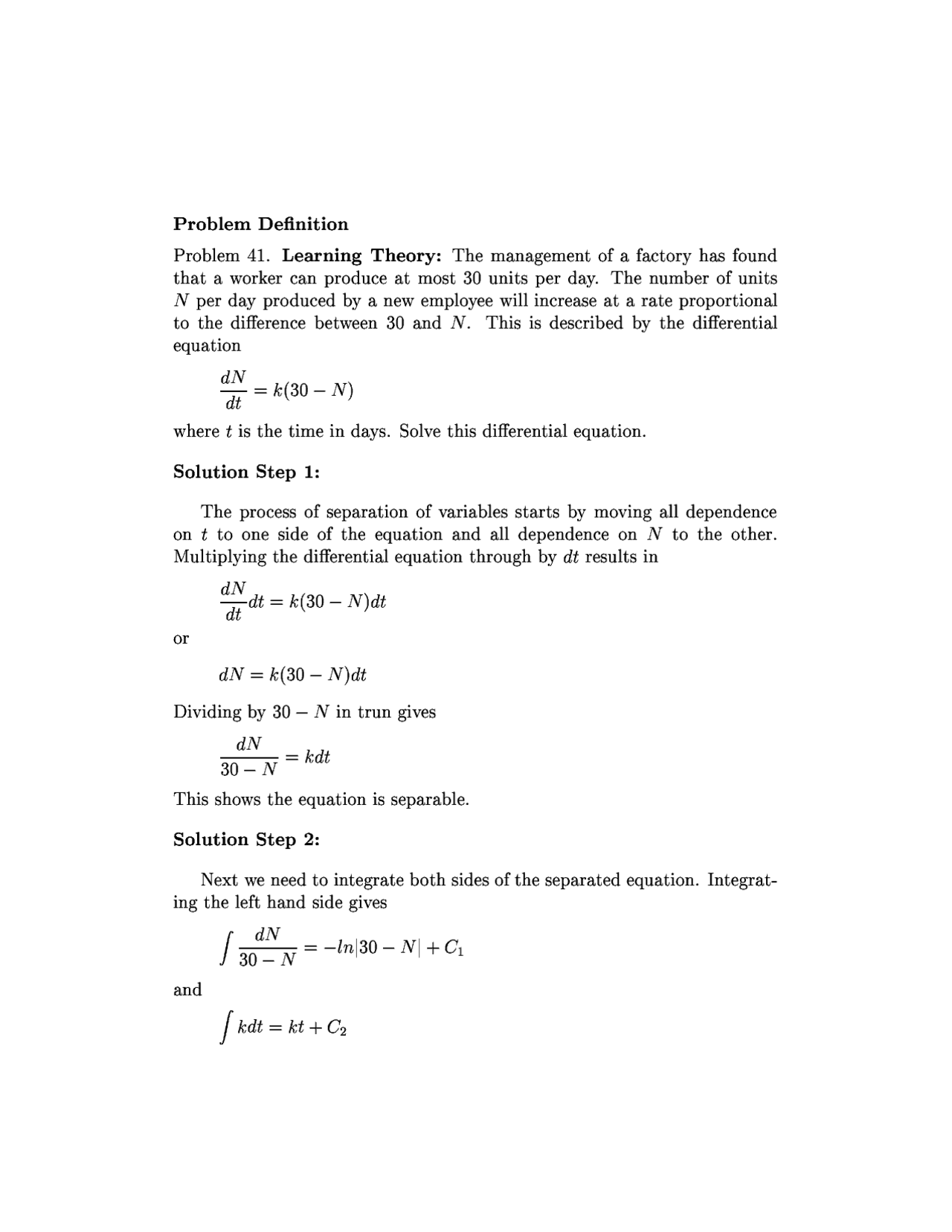 Problem Definition for Calculus Techniques | MATH 1100 - Docsity