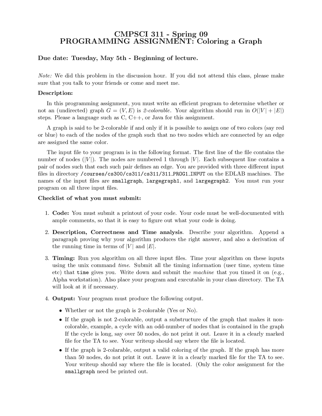 Coloring A Graph Introduction To Algorithms Programming Assignment 5461