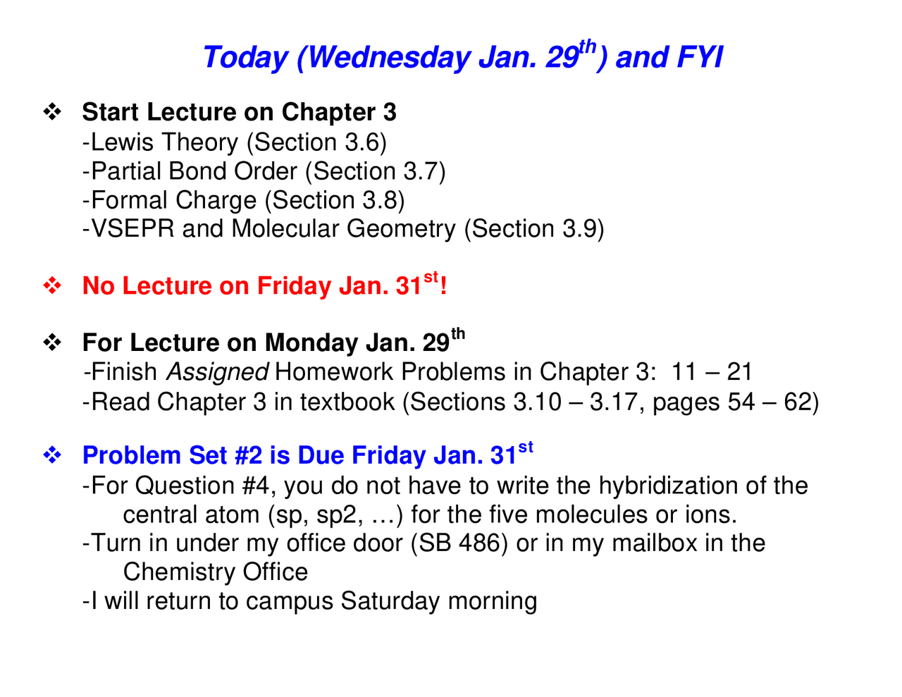 Problem Set 2 Introduction Inorganic Chemistry Chm 218 Docsity