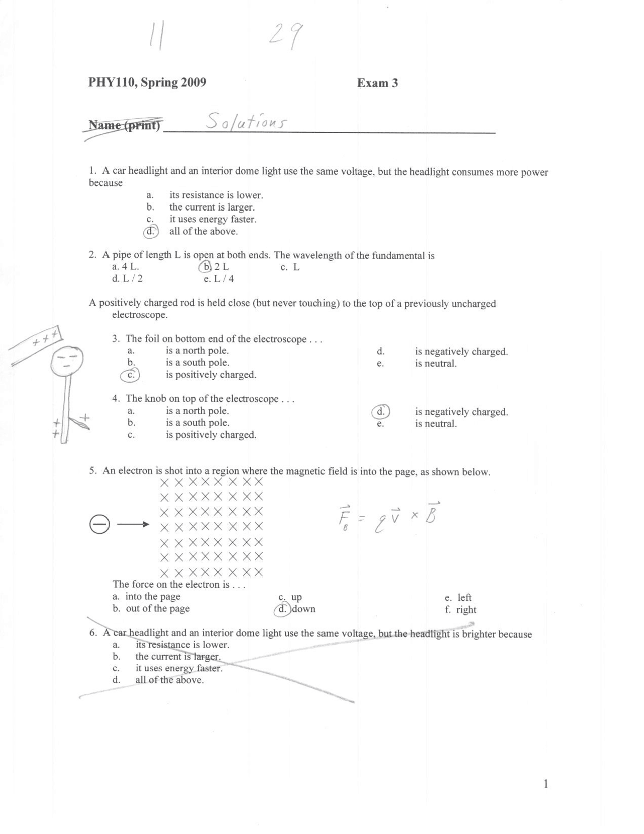 Exam 3 With Solution Introductory Physics Phy 110 Docsity