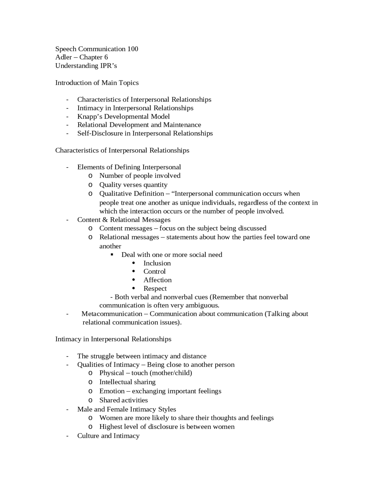 Notes On Speech Communication System Dynamic Systems And Controls Hcom 100 Docsity