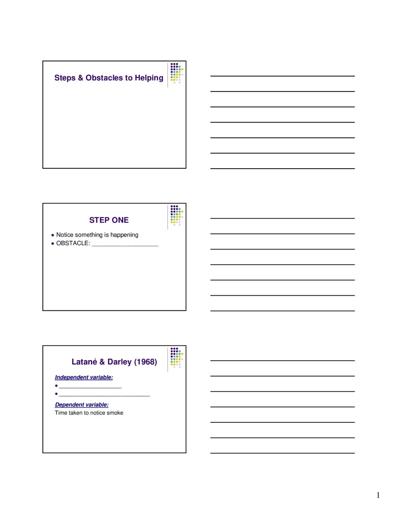 Steps And Obstacles To Helping Lecture Slides Psy 300w Docsity