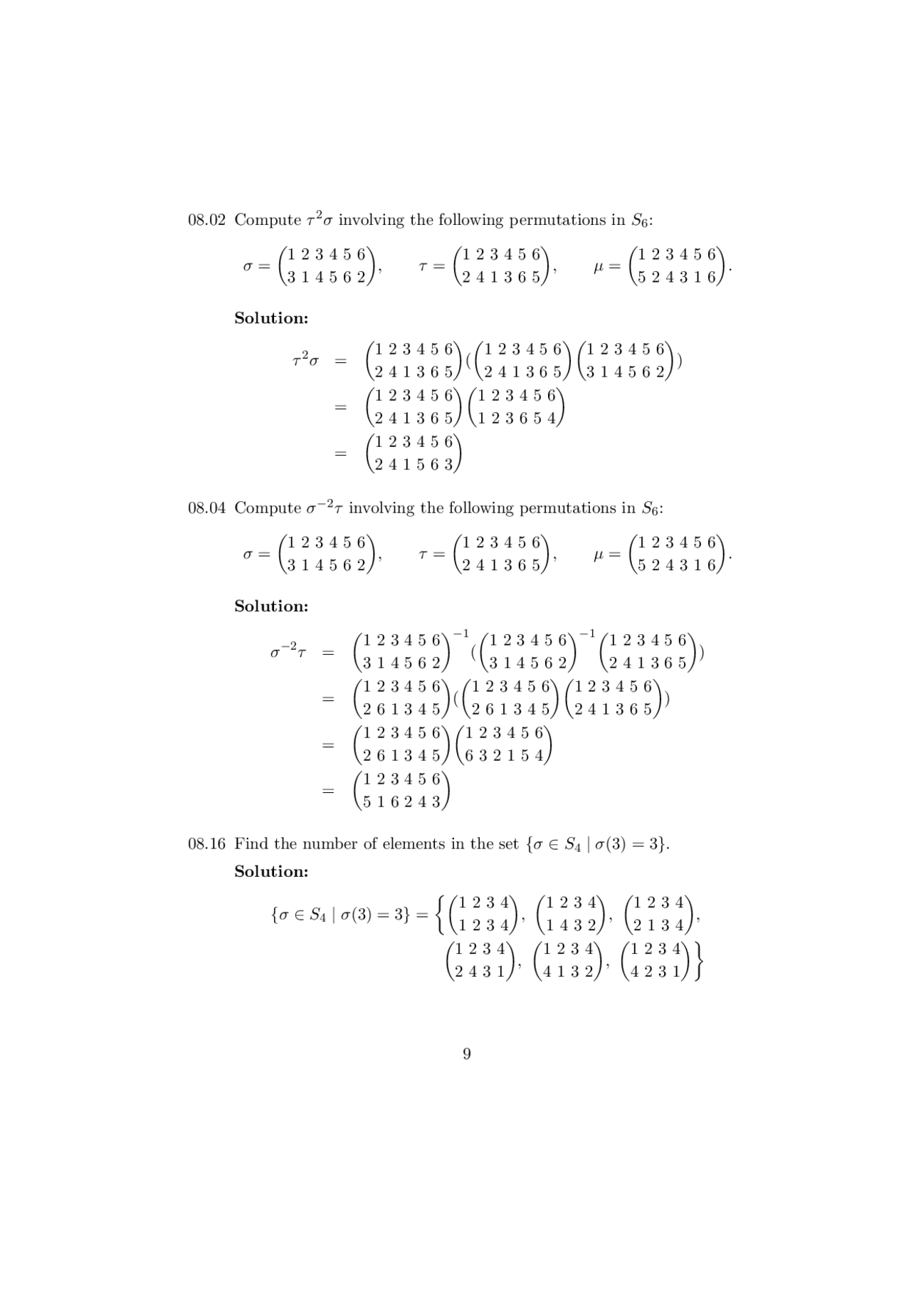 Problem Set 8 Solved Introduction To Abstract Algebra I Math 5310