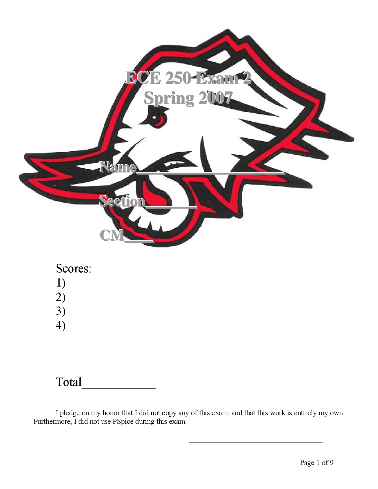 Electronic Device Modeling Exam 2 Problems Ece 250 Docsity