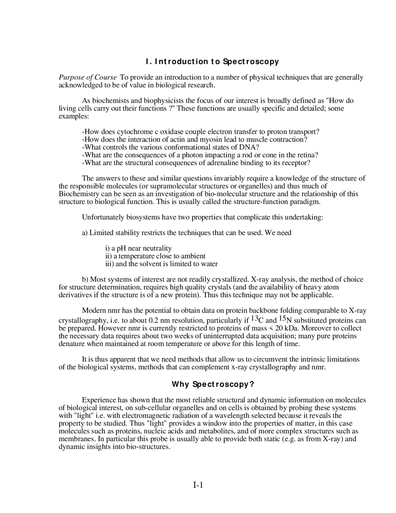 Introduction To Spectroscopy Molecular Biophysics I Bios 481 Docsity
