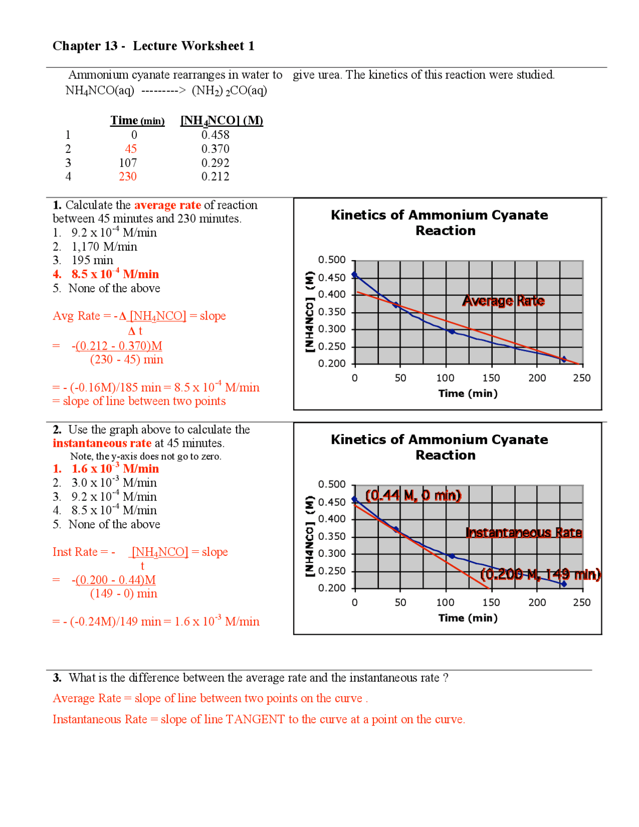 Solutions to Sample Worksheet #1 - General Chemistry | CHEM 122 - Docsity
