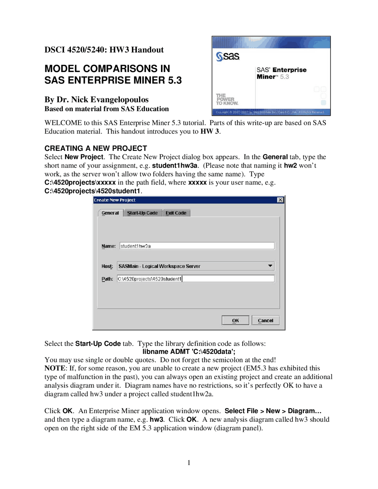 Model Comparisons in SAS Enterprise Miner 5.3 | DSCI 4520 - Docsity