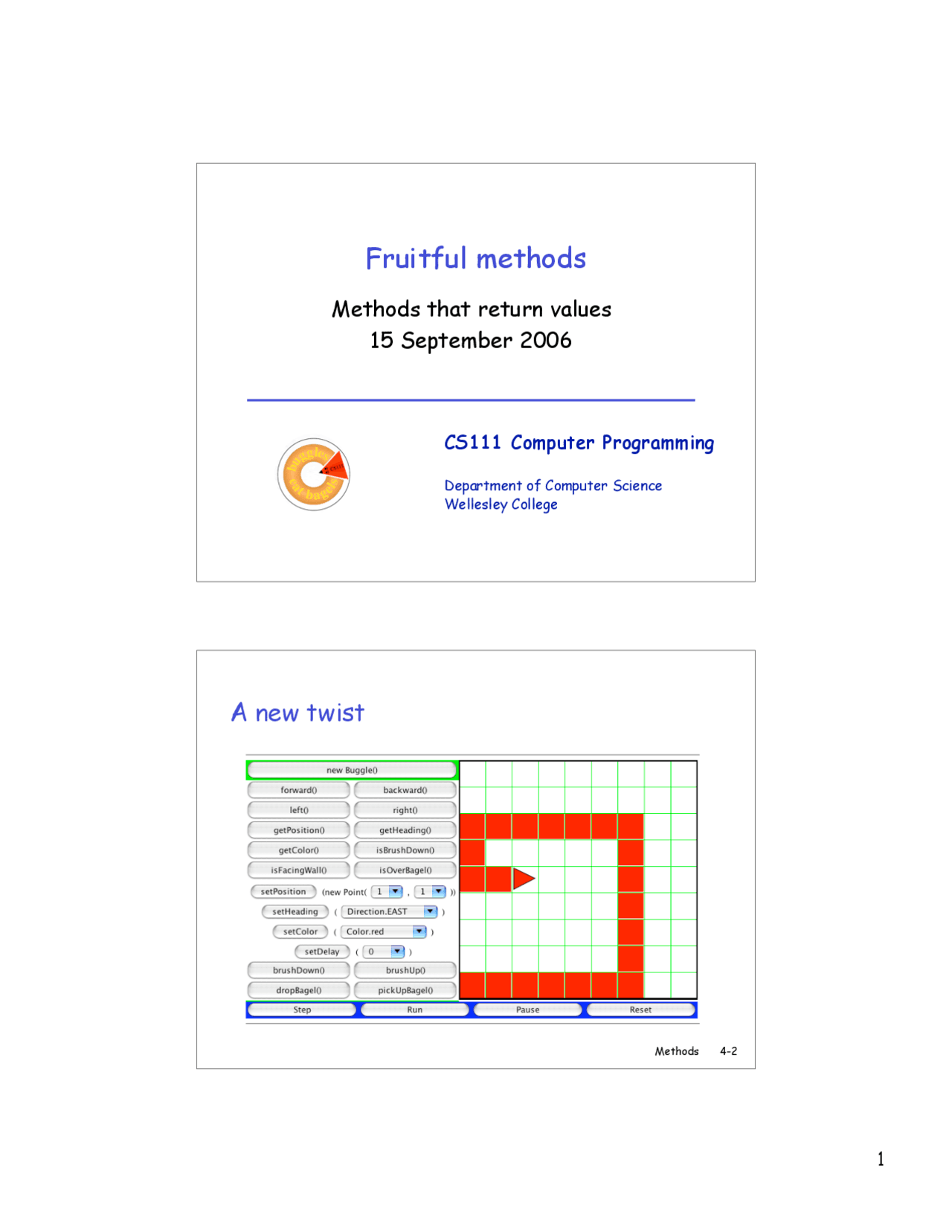 Fruitful Methods Of Computer Programming Lecture Slides Cs 111