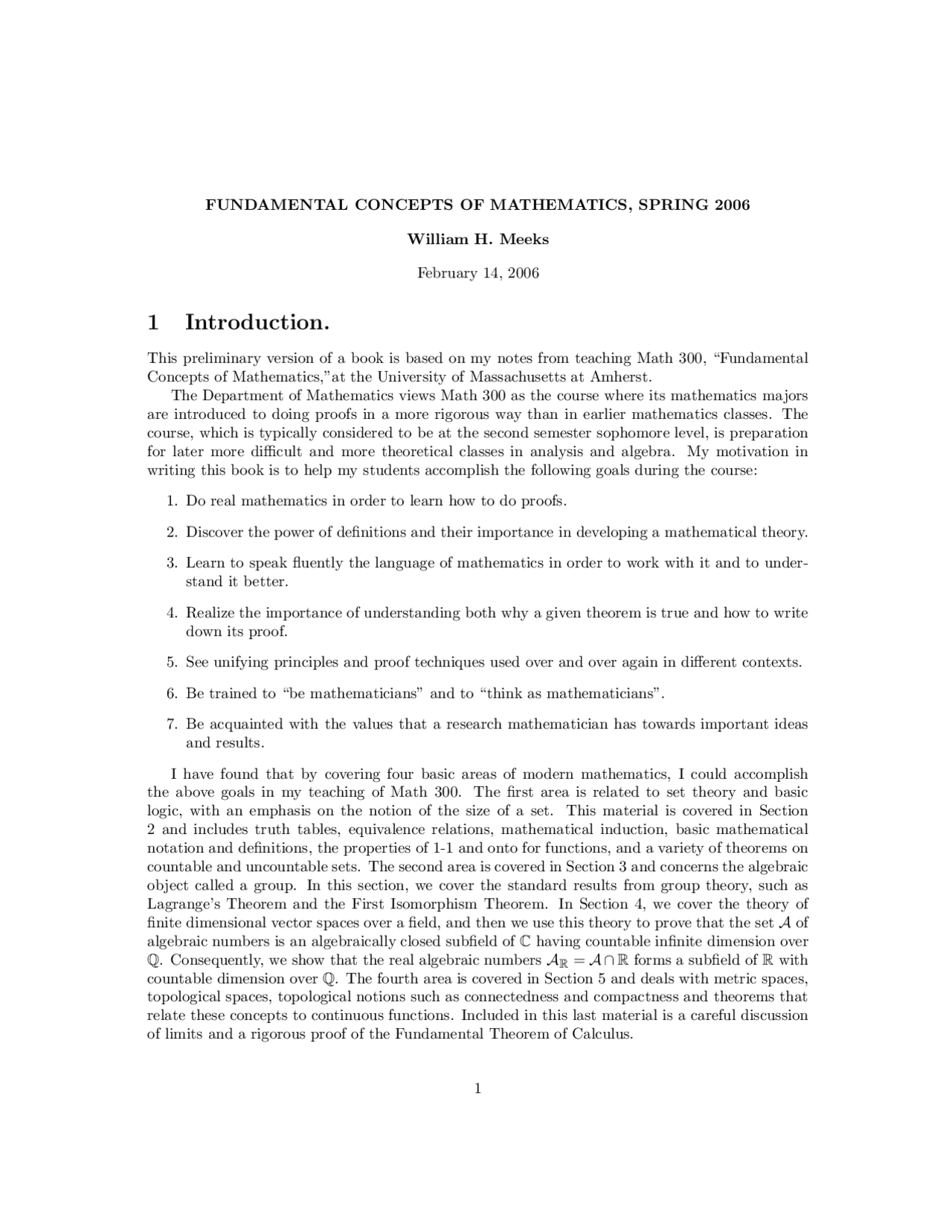 Introduction To Fundamental Concepts Of Mathematics Math 300 Docsity