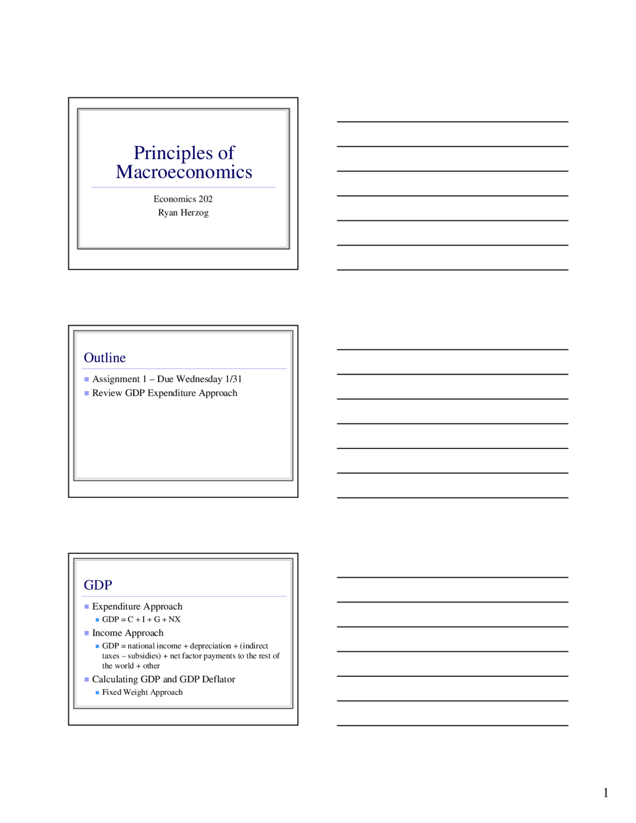 Lecture Slides On Principles Of Macroeconomics Ec 202 Docsity