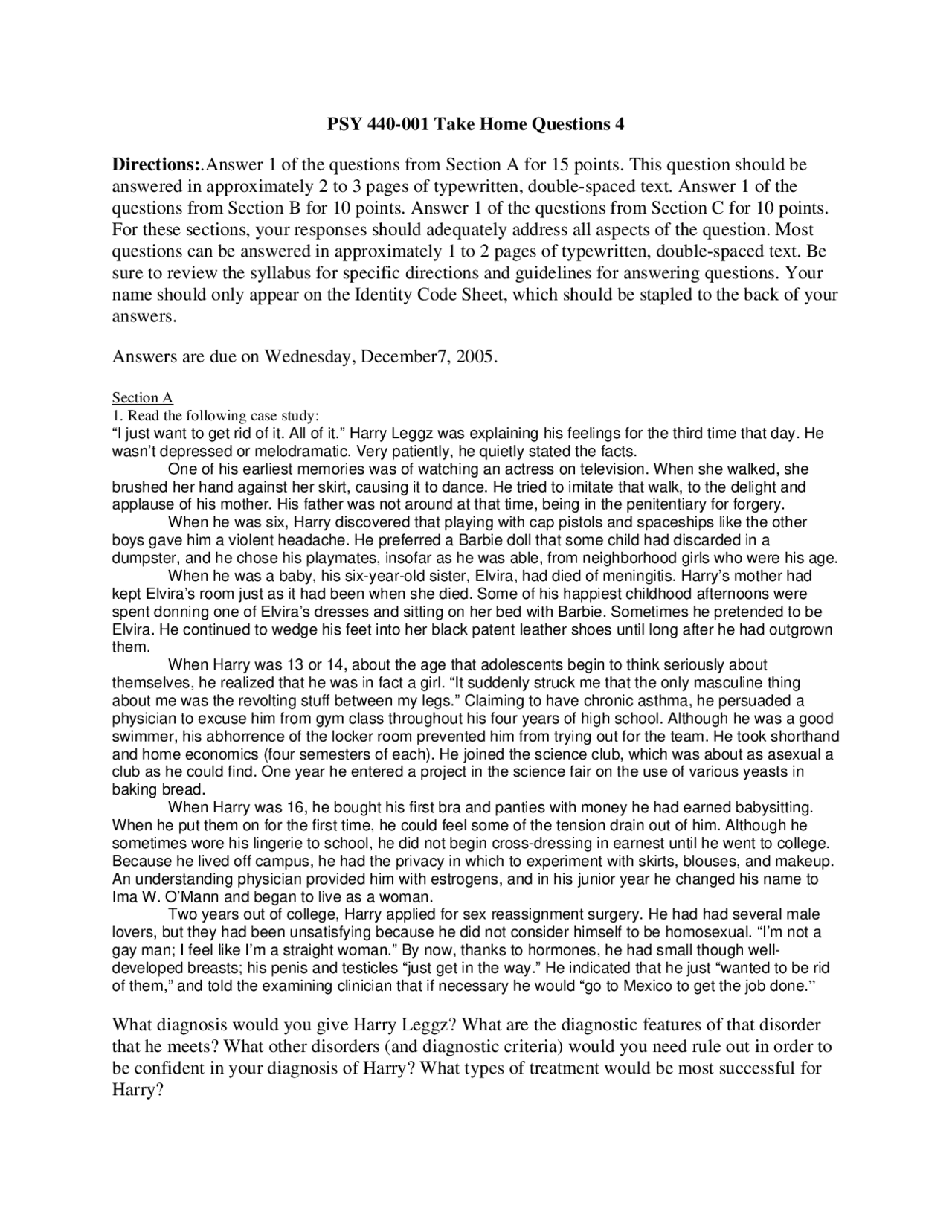 Exam Review Sheet - Abnormal Psychology | PSY 440 - Docsity