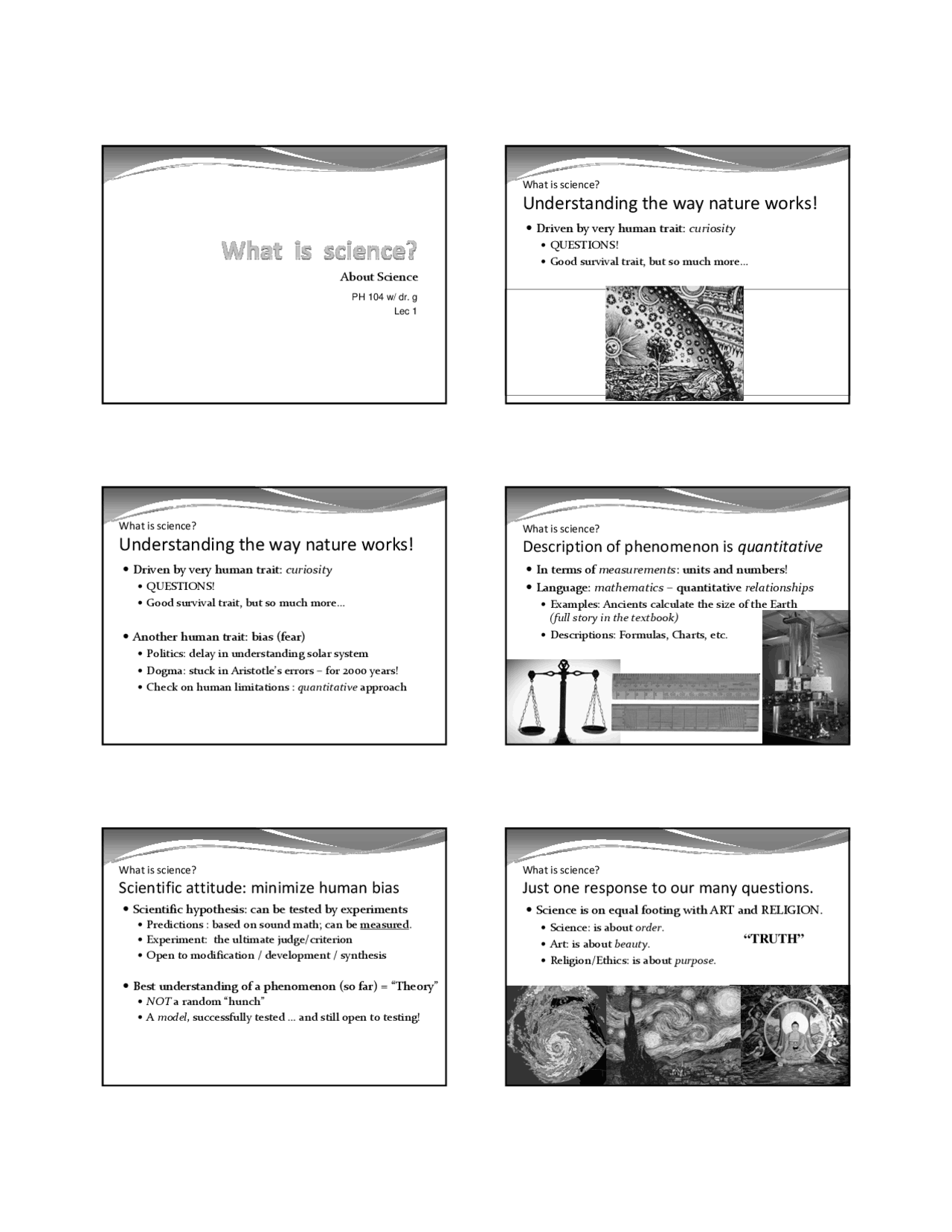 What Is Science Lecture Slides Ph 104 Docsity