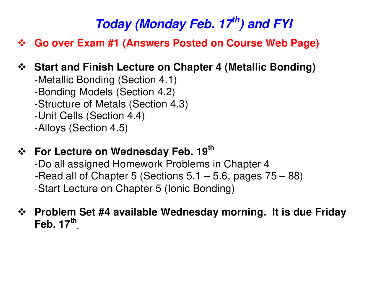 Metallic And Ionic Bonding Notes For Exam 1 Chm 218 Docsity