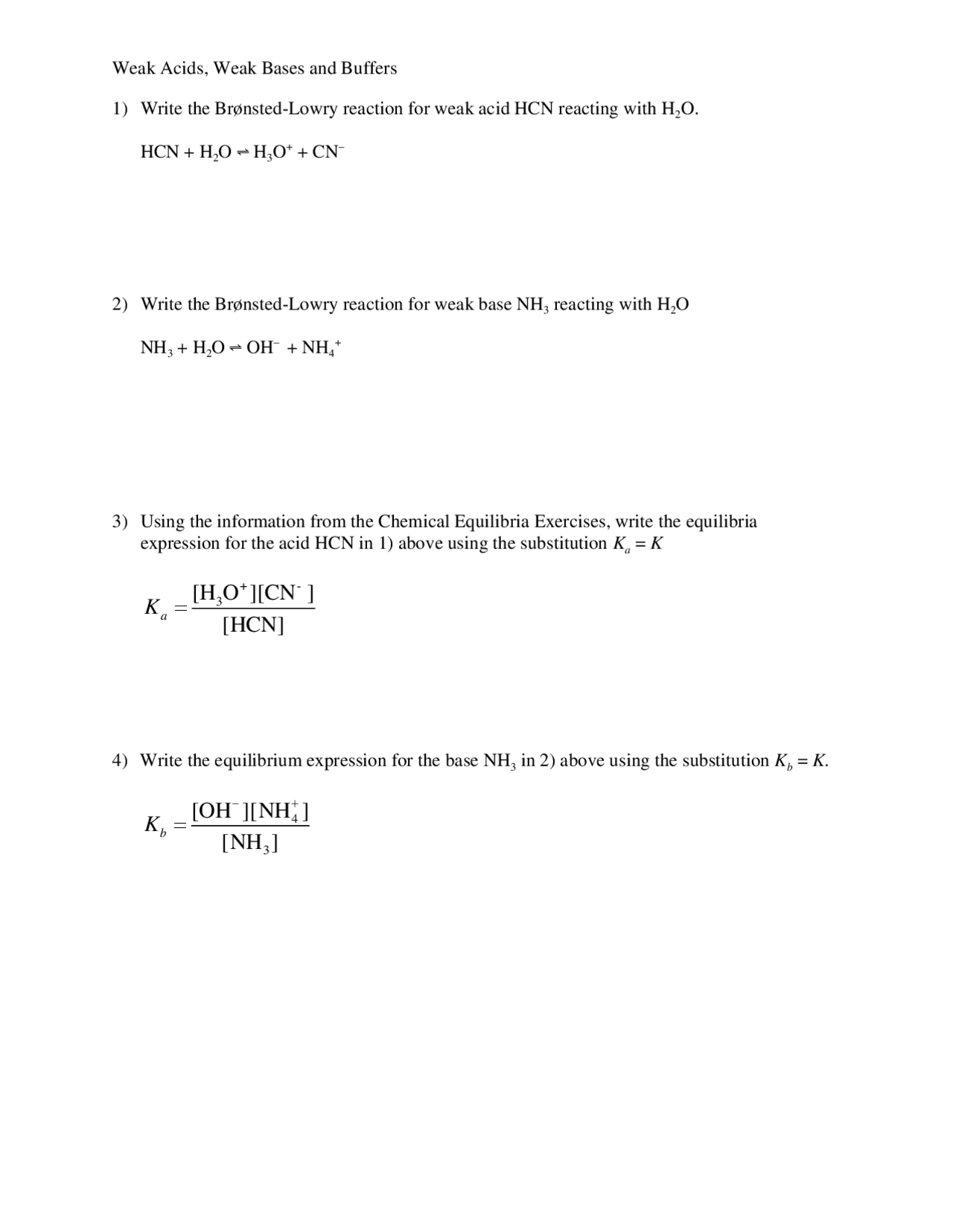 Final Exam for General Chemistry II | CHEM 1120 | Exams Chemistry | Docsity