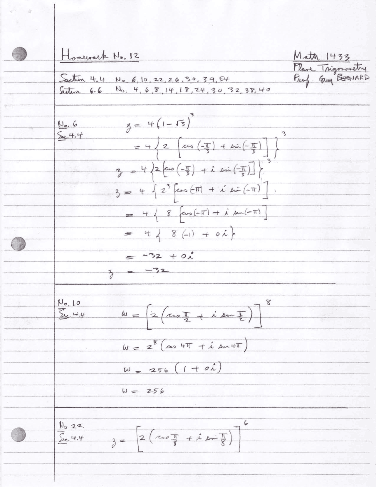 7 Solved Questions In Plane Trigonometry Assignment 12 Math 1433