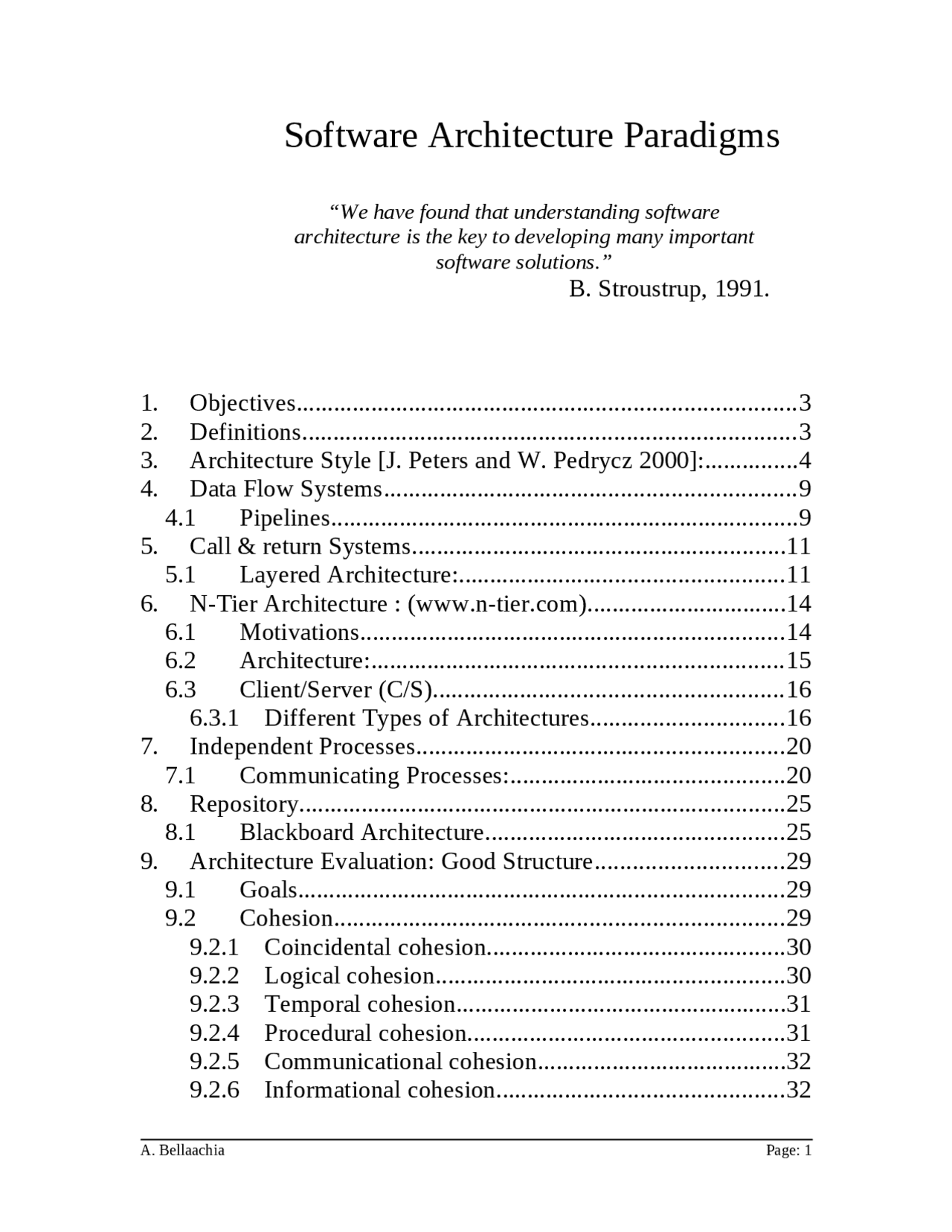 Software Architecture Paradigms Lecture Notes Csci 210 Docsity