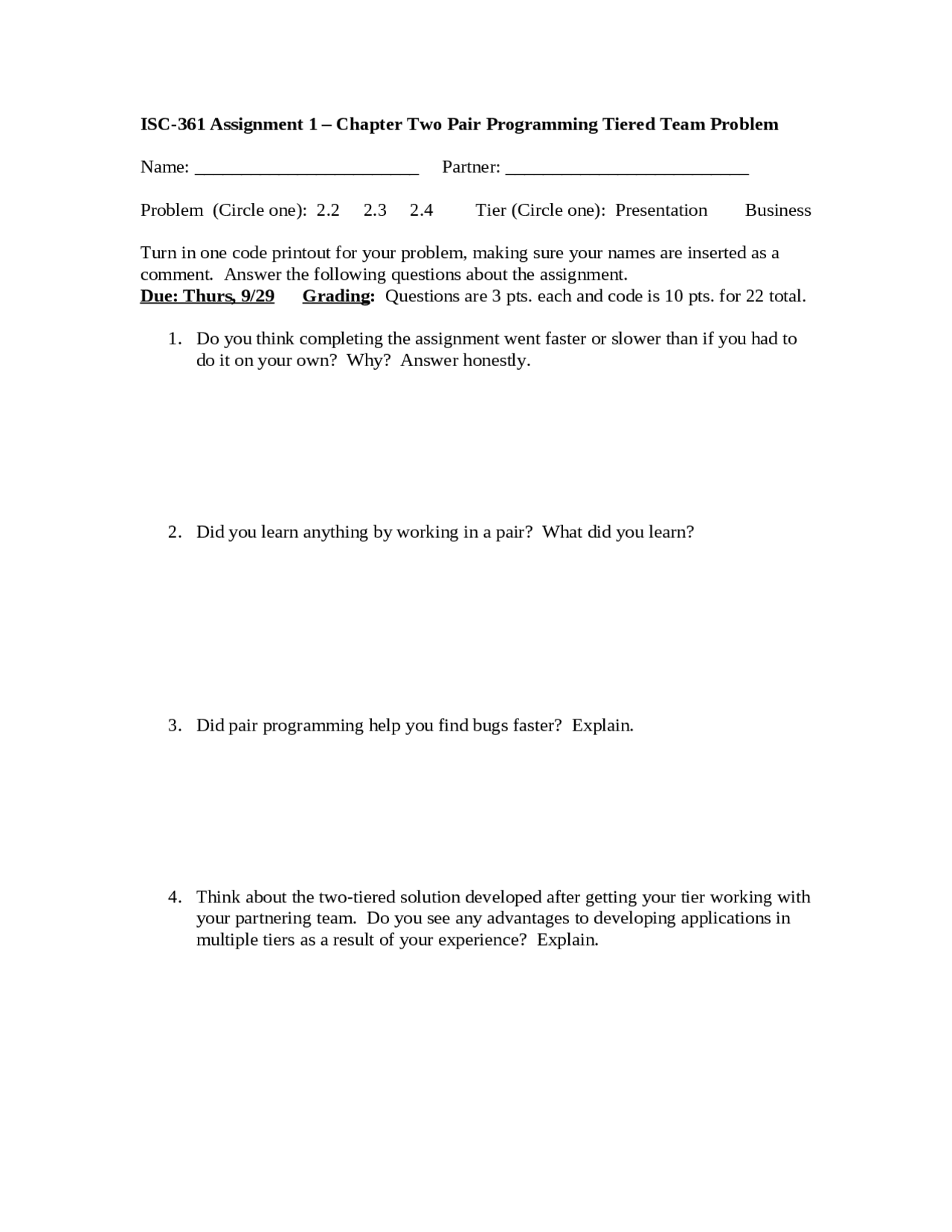 4 Problems For Assignment 1 Database For Information Systems Isc