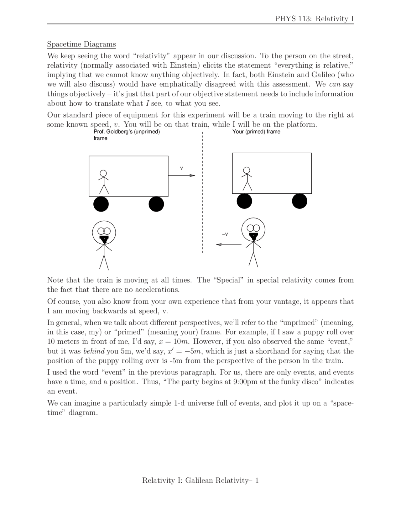 Notes For Exam Review Contemporary Physics I Relativity 1 Phys 113