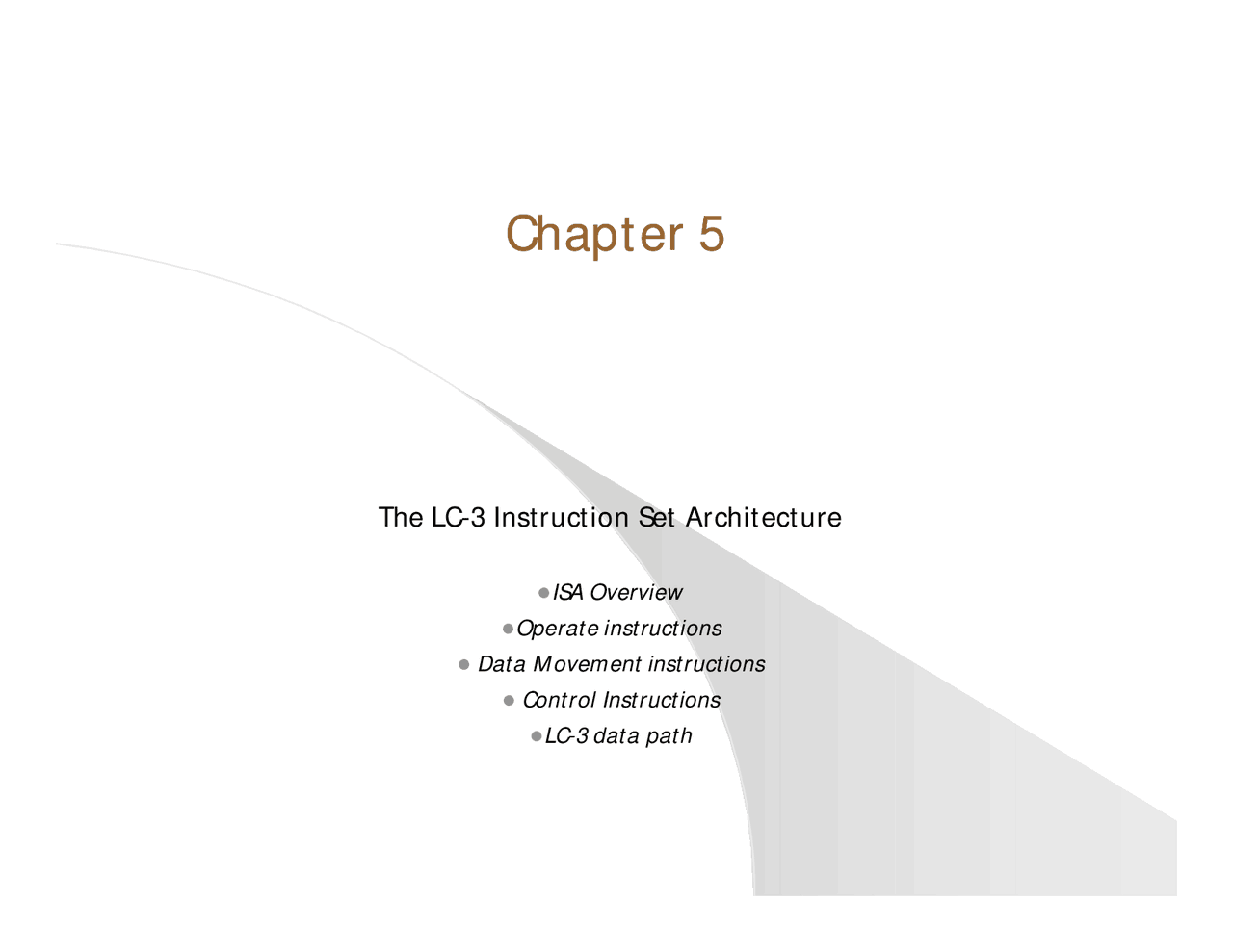The Lc 3 Instruction Set Architecture Lecture Notes Ceg 320 Docsity