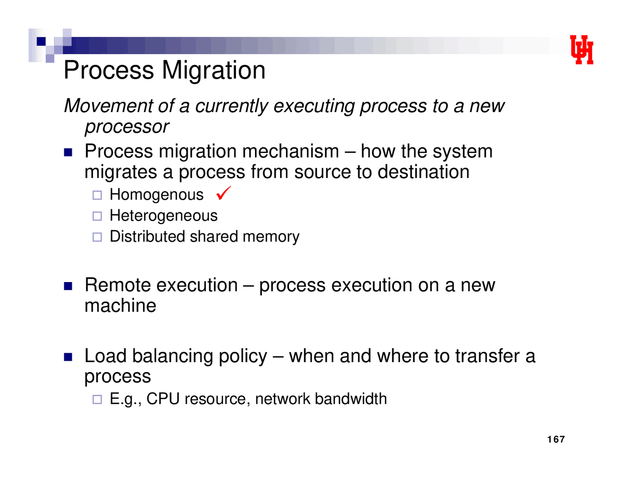 Process Migration - Lecture Slides | COSC 6397 - Docsity
