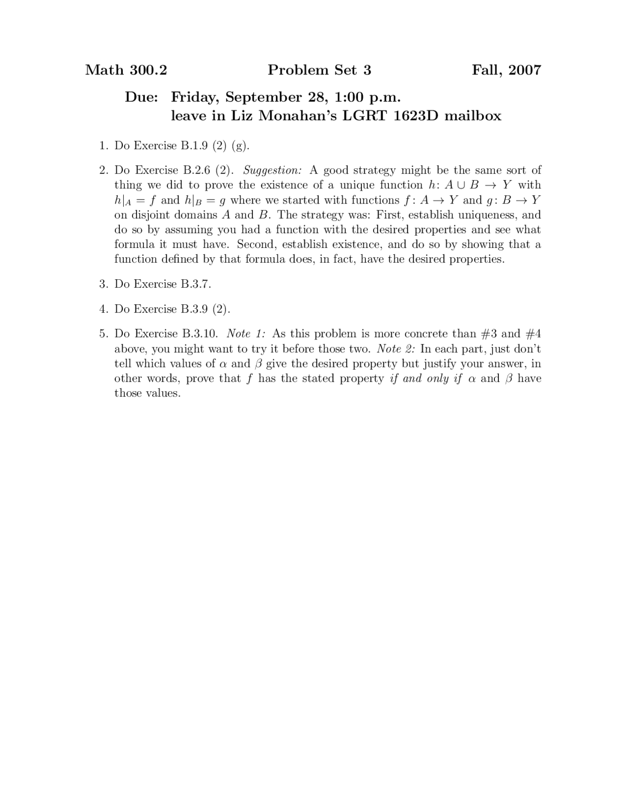 Problems On Fundamentals Concepts Of Mathematics Assignment 3 Math