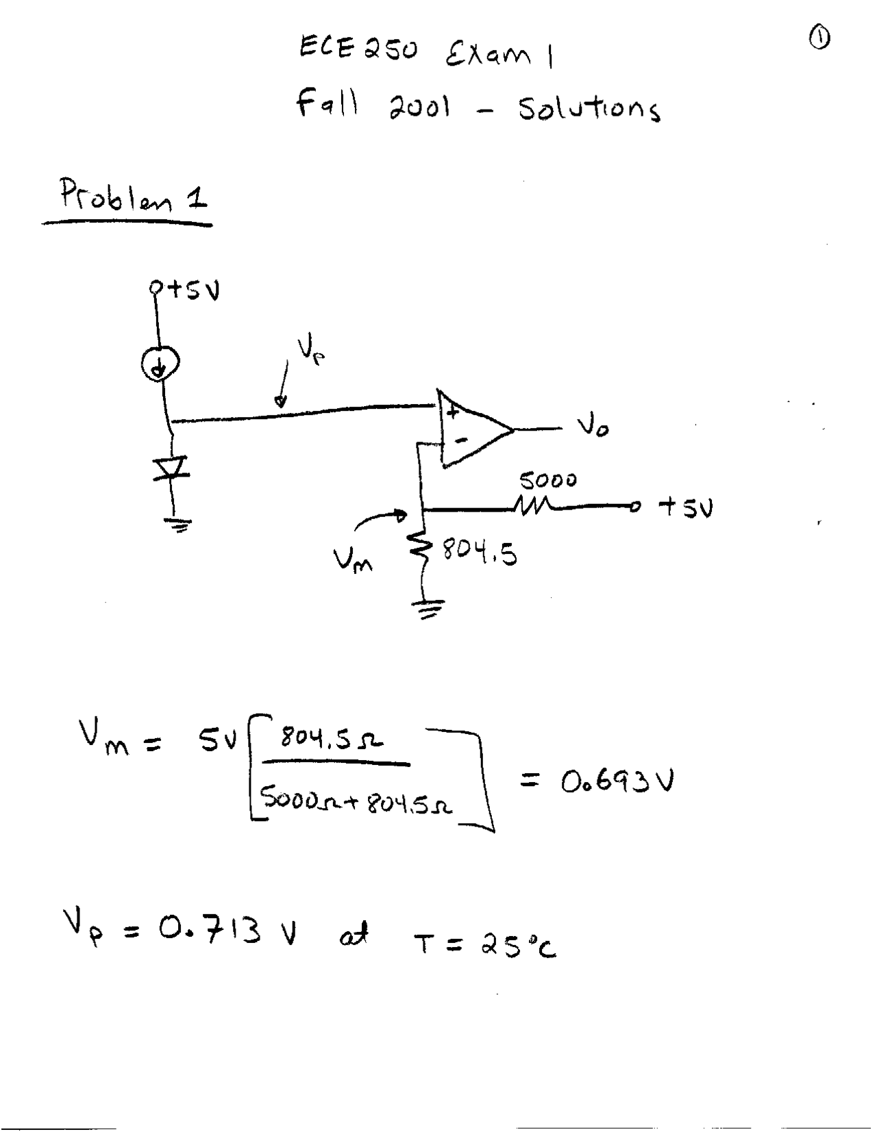 Electronic Device Modeling Solved Exam 1 Ece 250 Docsity