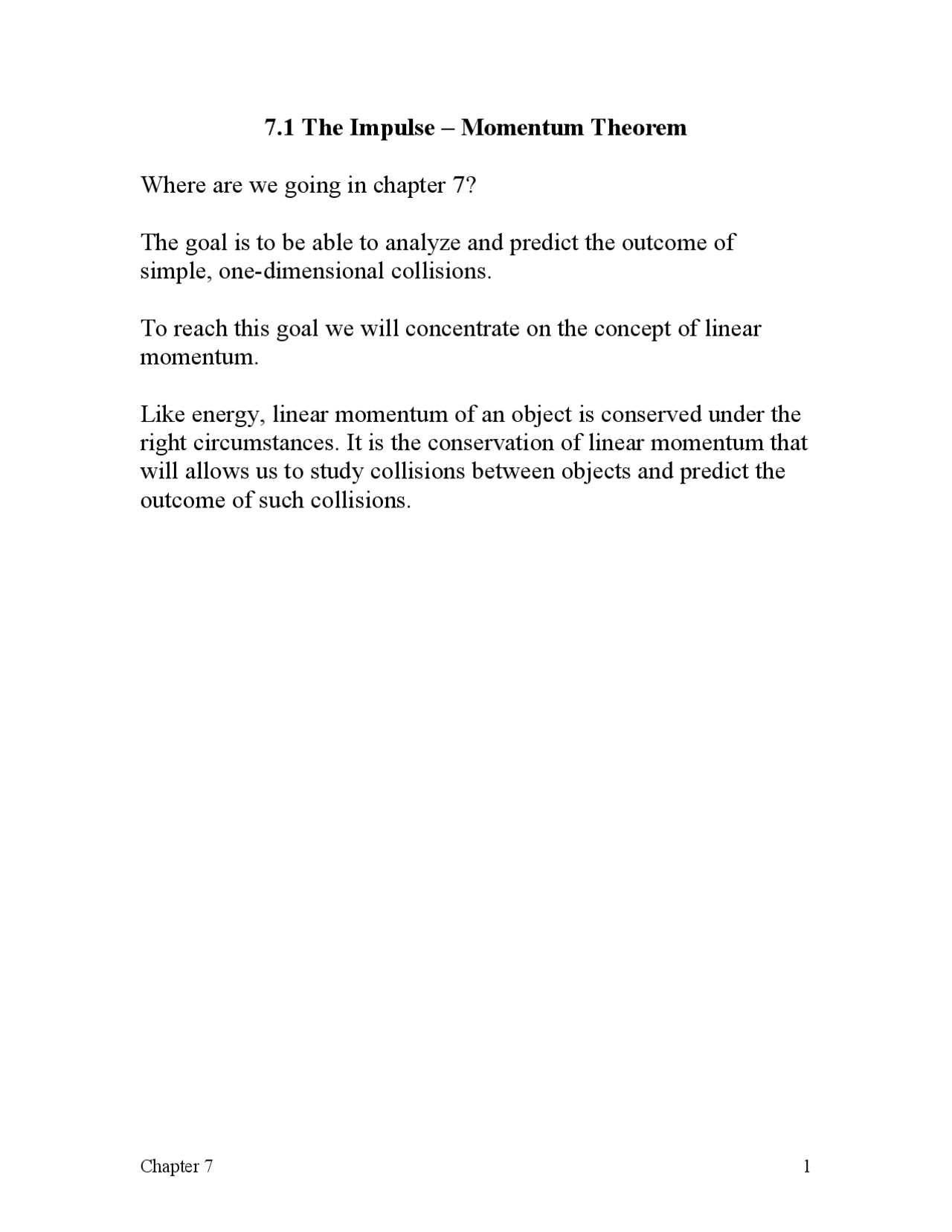 The Impulse Momentum Theorem Essential Physics Phys 200 Docsity