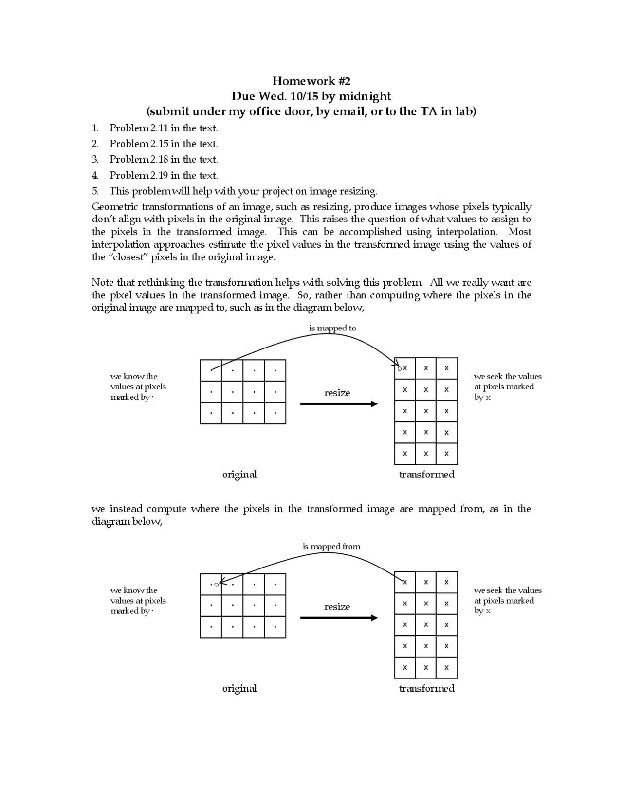 Introduction To Computer Vision Assignment 2 Cse 185 Docsity