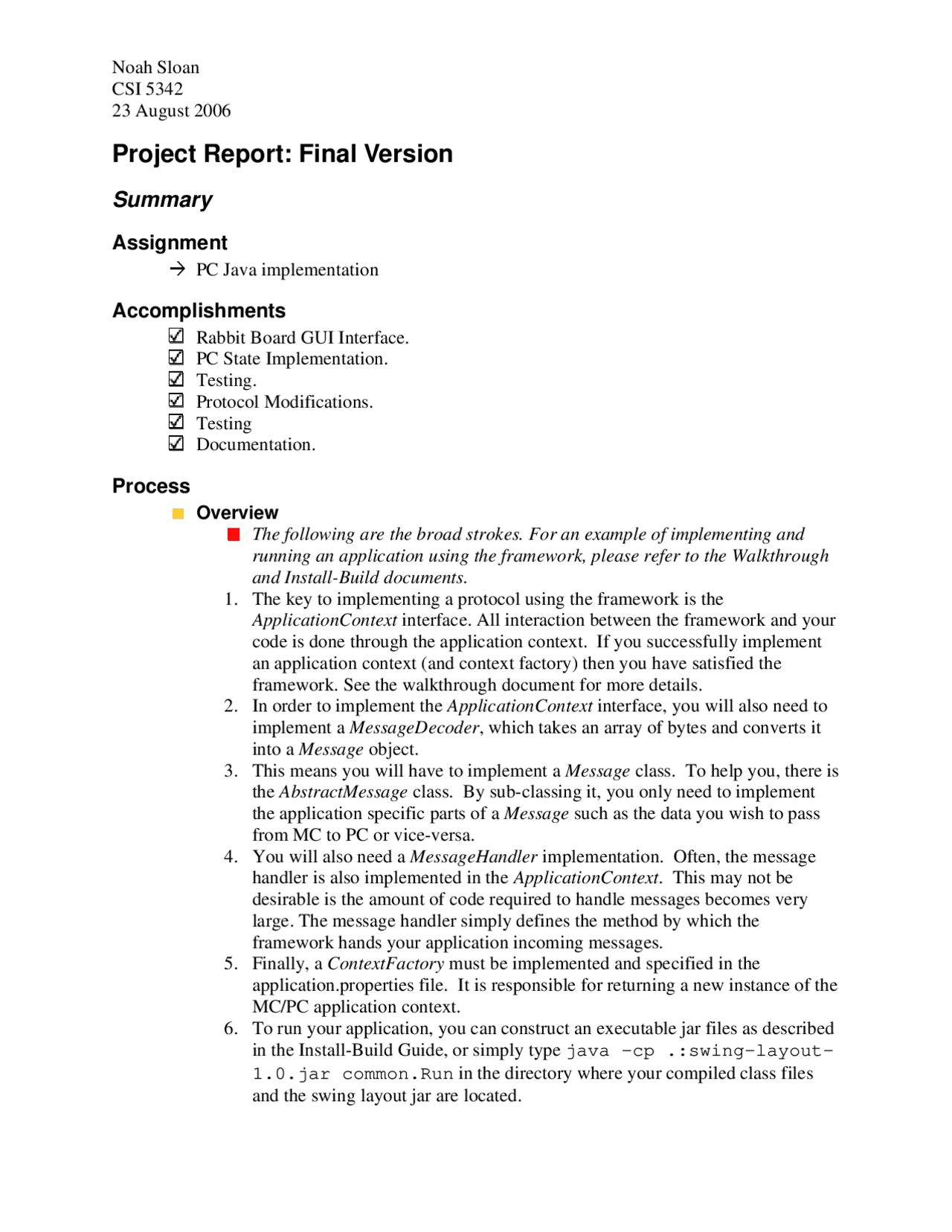 Project Report Final Version Formal Specifications Csi 5342 Docsity