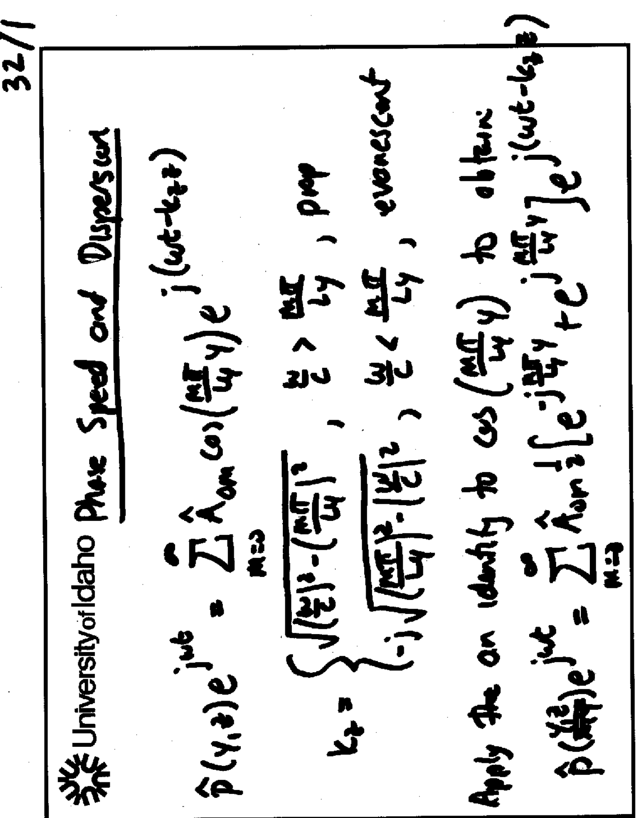 Phase Speed And Dispersion Engineering Acoustics Notes Me 413