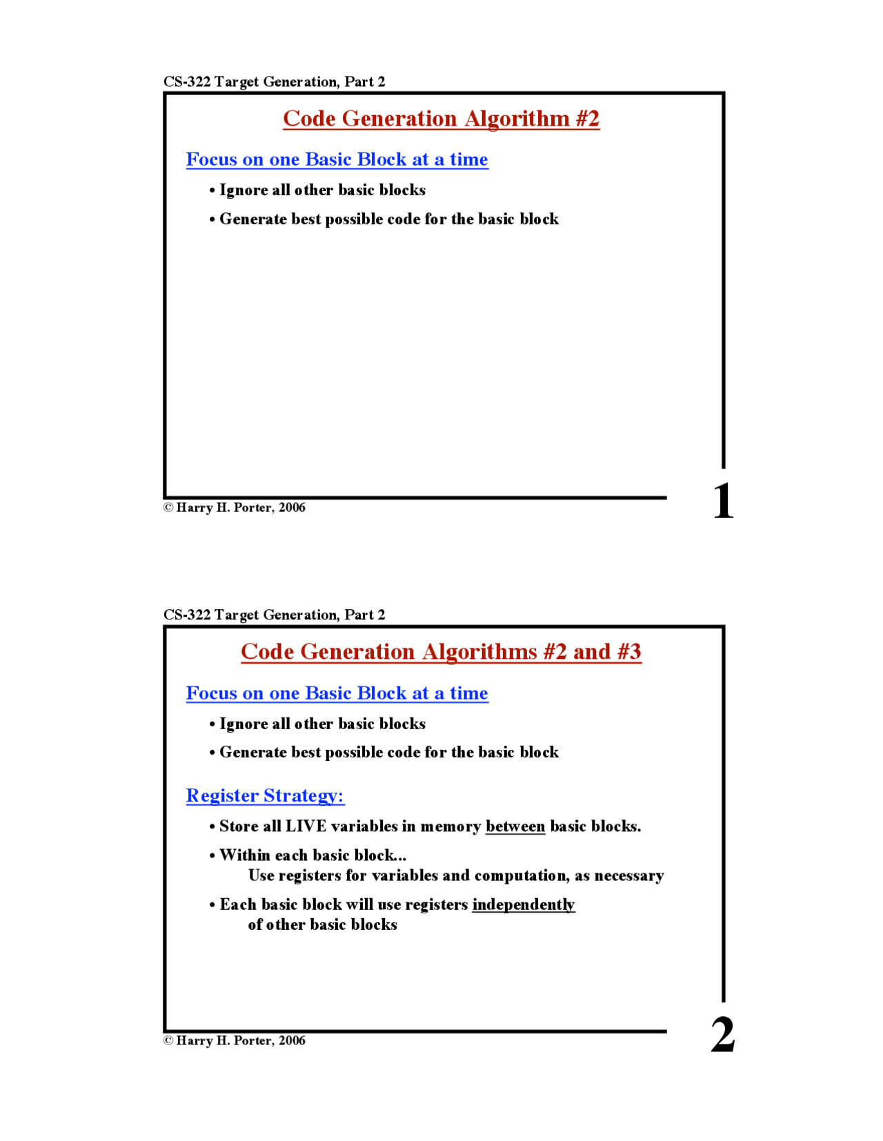 Code Generation Algorithms Lecture Slides Cs 322 Docsity 7015