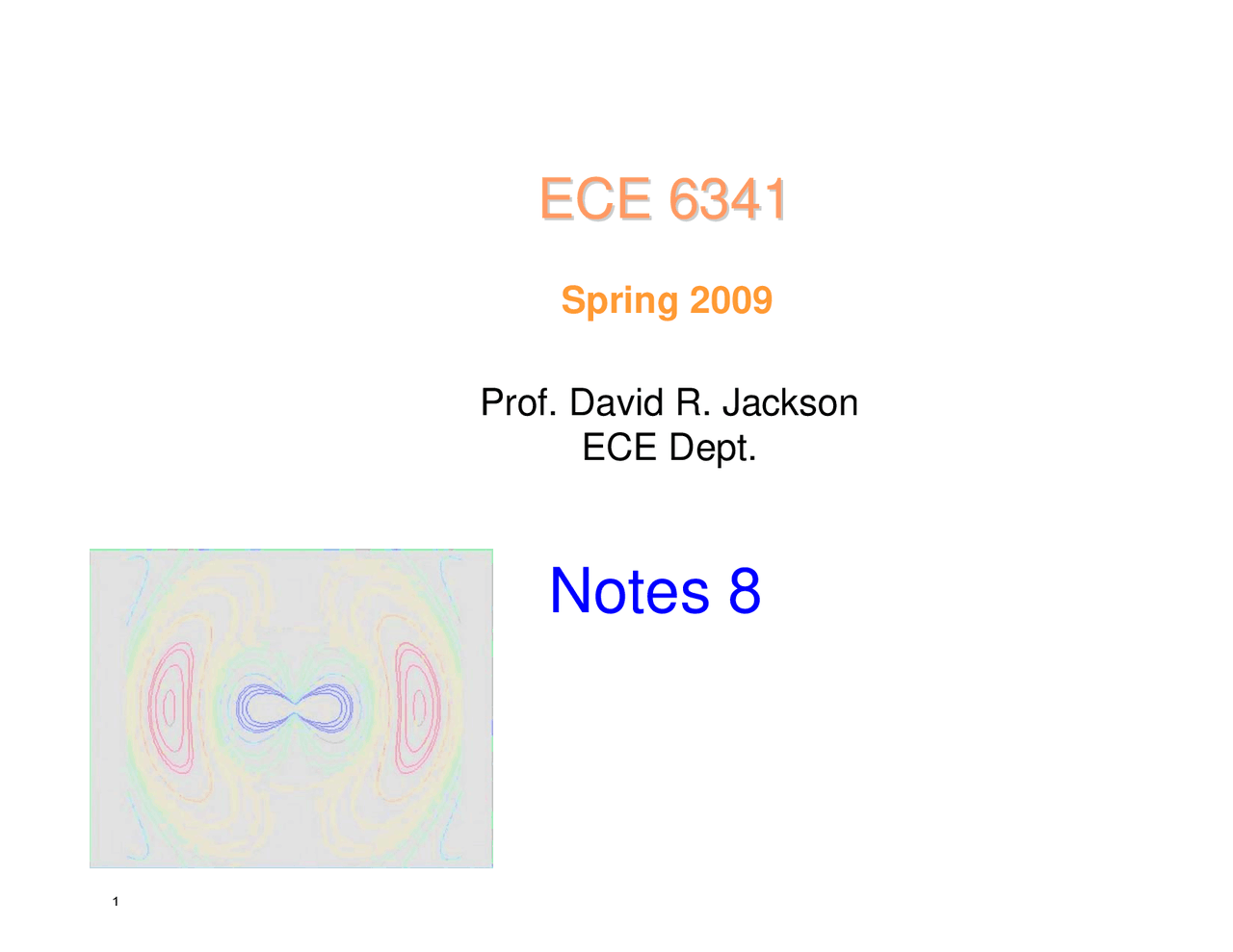 Lecture Notes On Cylindrical Wave Functions Ece 6341 Docsity