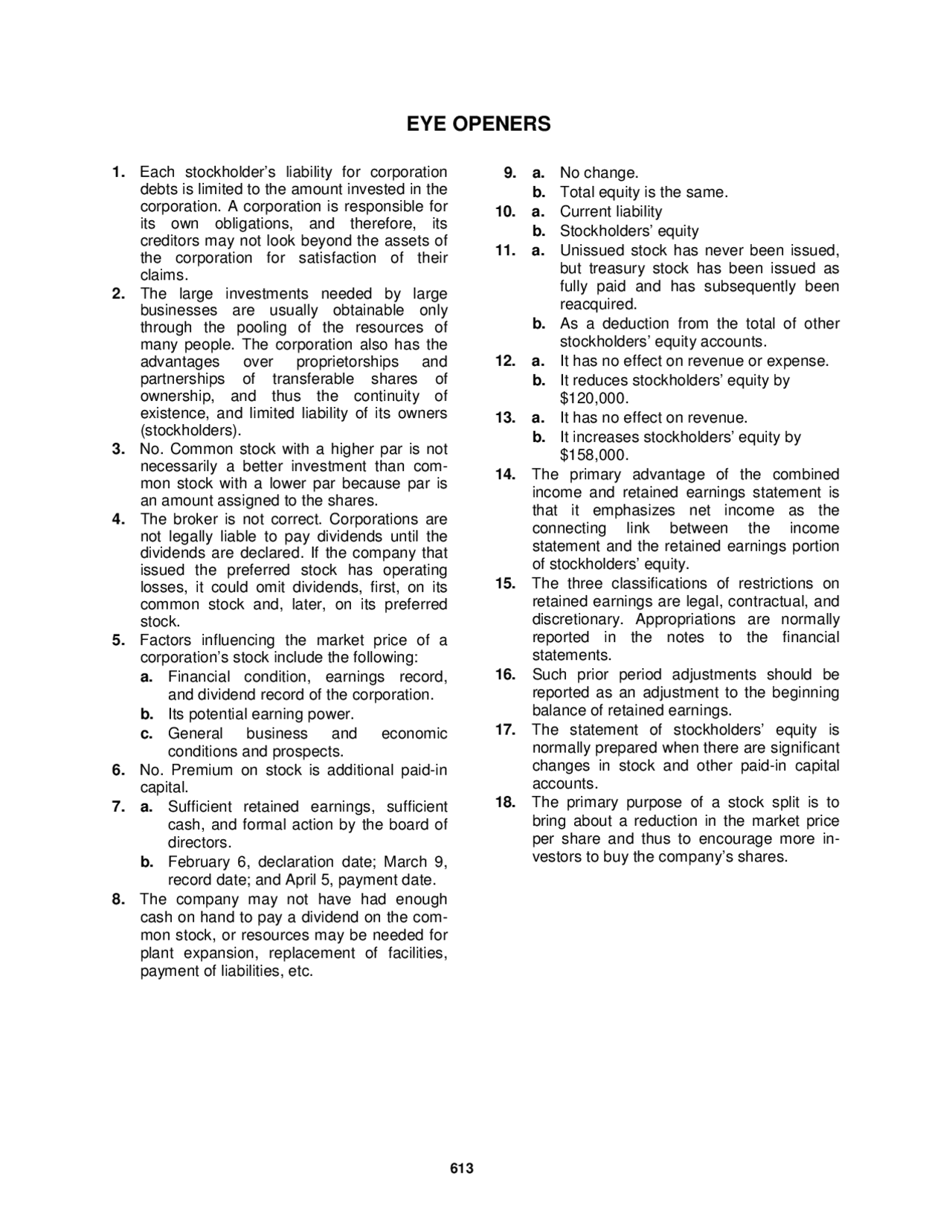 Eye Openers Principles Of Accounting Ii Notes Acct 2102 Docsity
