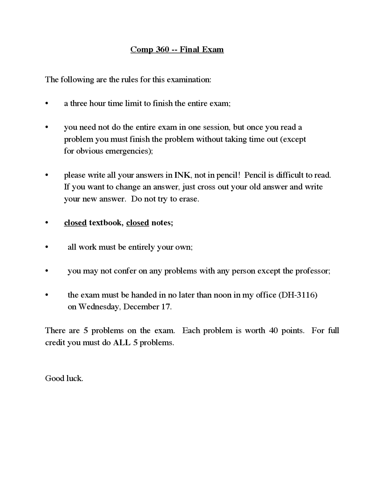 Questions Of Computer Graphics Final Exam Comp 360 Docsity