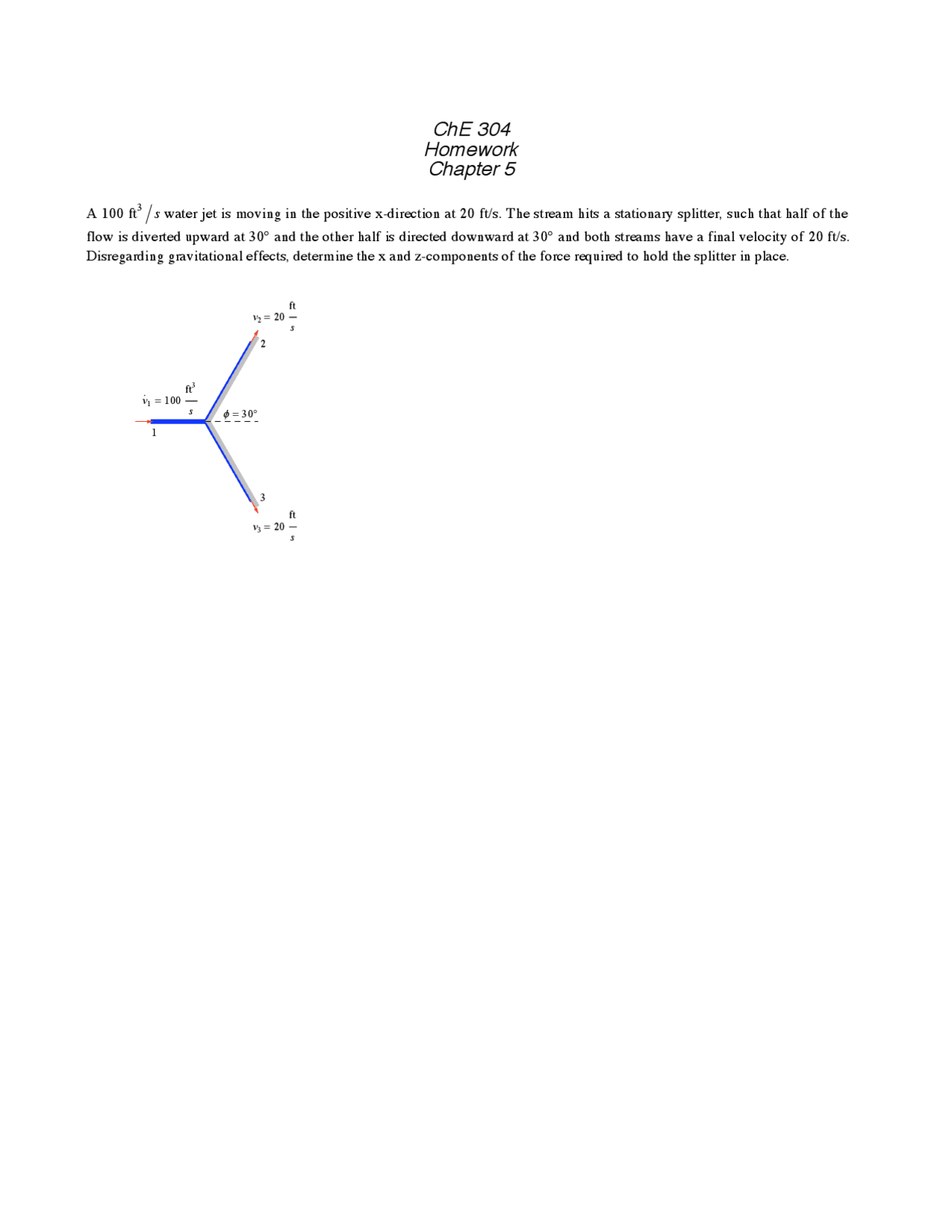 Homework 5 Fluid Flow Operations Che 304 Docsity