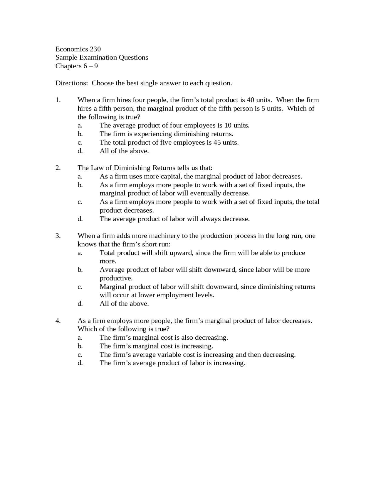 Sample Exam Questions with Answer Key | Introduction to the Theatre ...