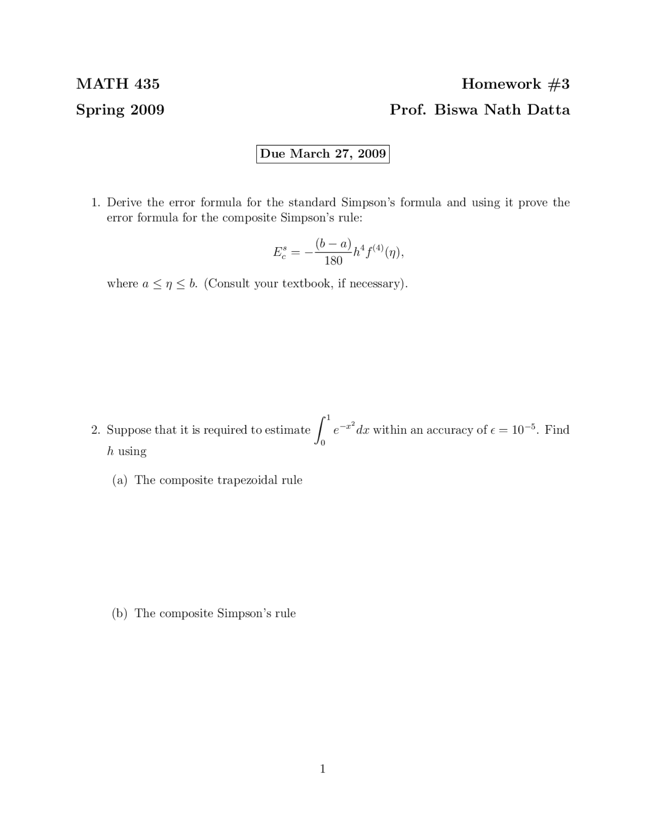 7 Unsolved Problems On Numerical Analysis Math 435 Docsity