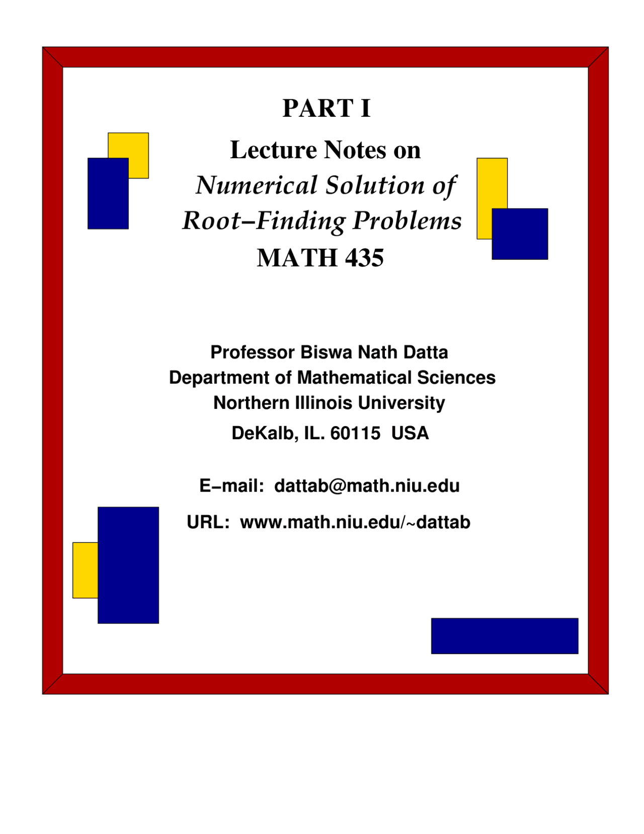 Numerical Solution of Root Finding Problems, Part 1 | MATH 435 - Docsity