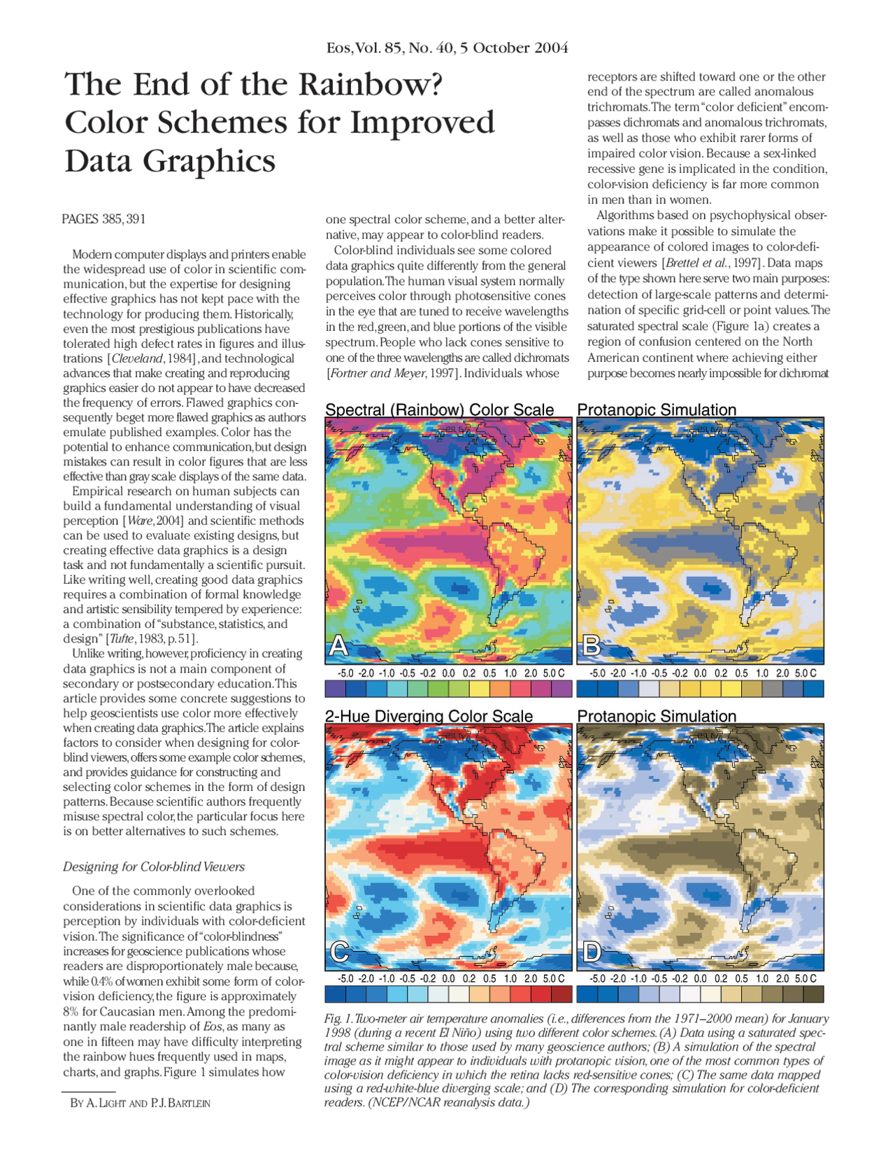 The End of the Rainbow? Color Schemes for Improved Data Graphics | GEOL 5215 - Docsity