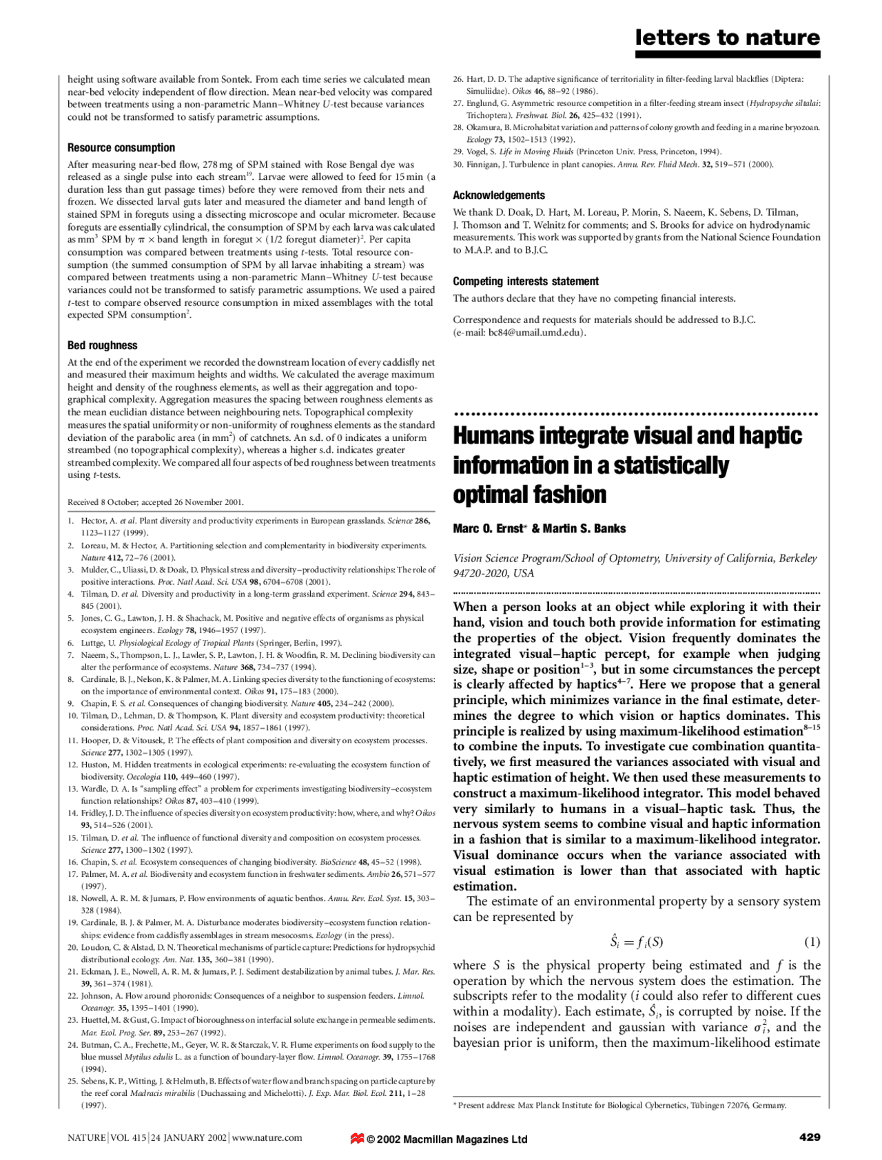 Notes On Theoretical Neuroscience Examination Caam 415 Docsity