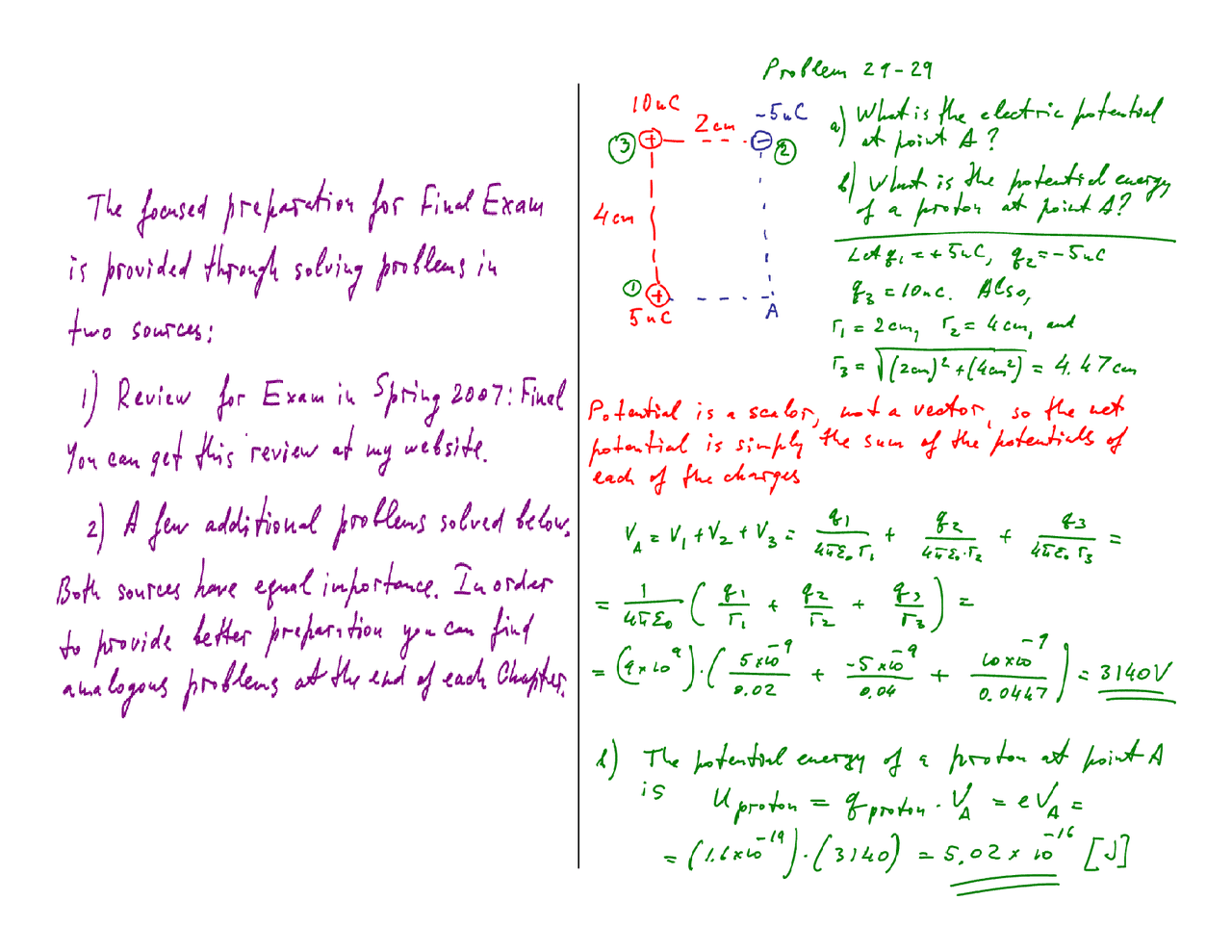Review Sheet For Physics For Science And Engineers Ii Phys 2102 Docsity