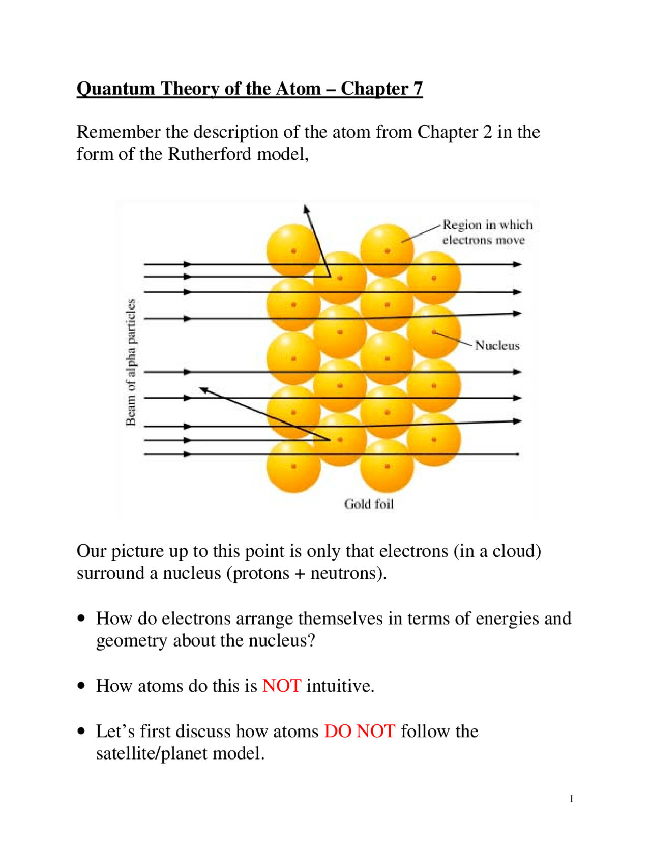 Quantum Theory of Atom - Class Notes | Principles of Chemistry I | CHEM ...