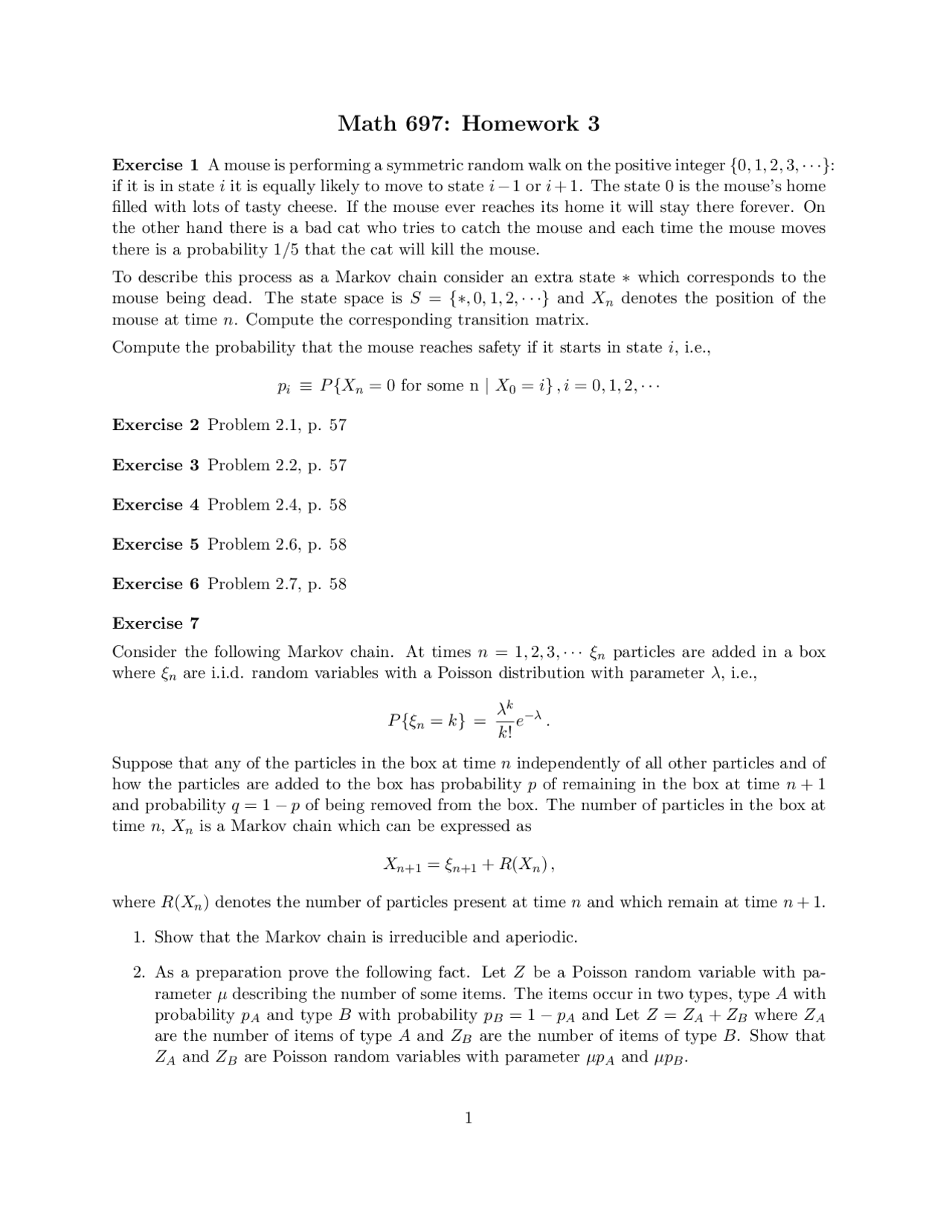 Assignment 3 Questions Applied Mathematics And Mathematical Modeling