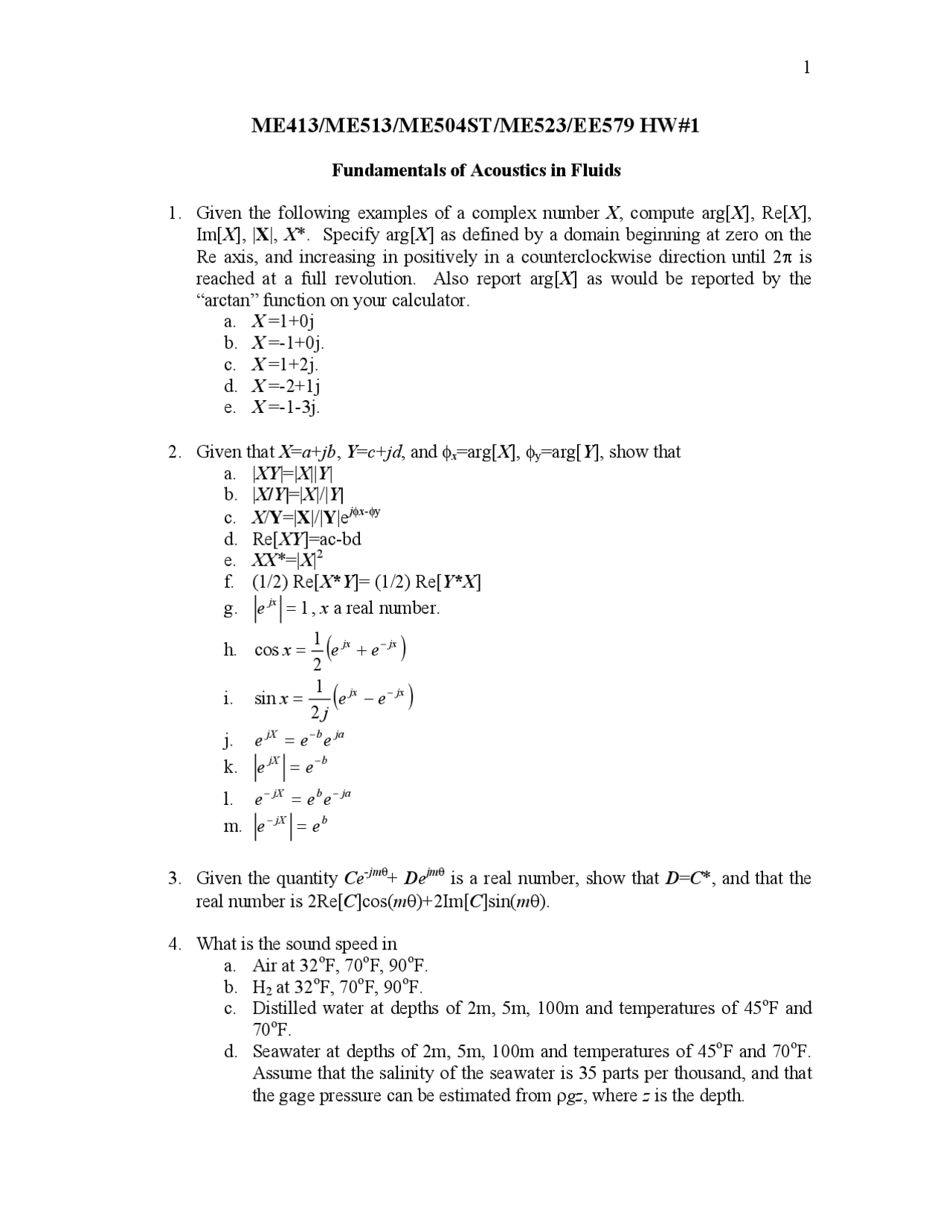 Fundamental Of Acoustics In Fluids Engineering Acoustics Me 413