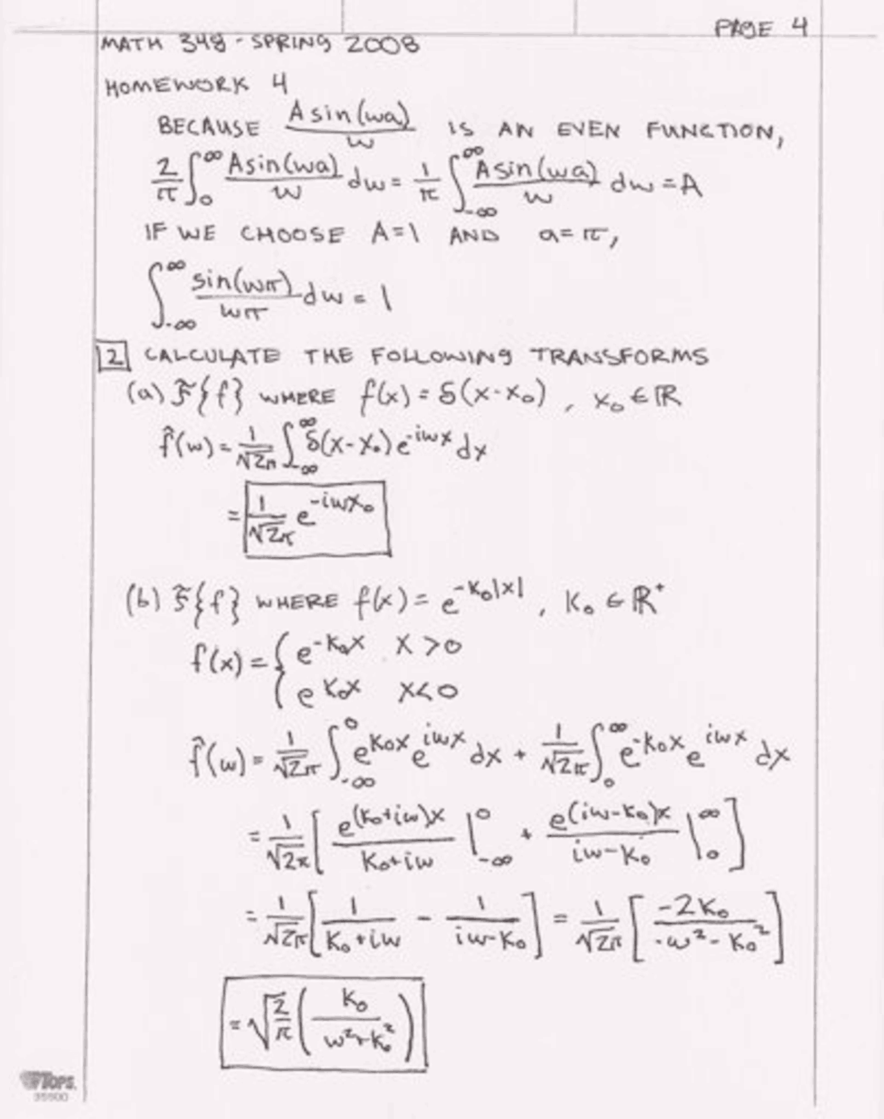 Solved Questions Of Advanced Engineering Mathematics Assignment 8 Math 348 Docsity