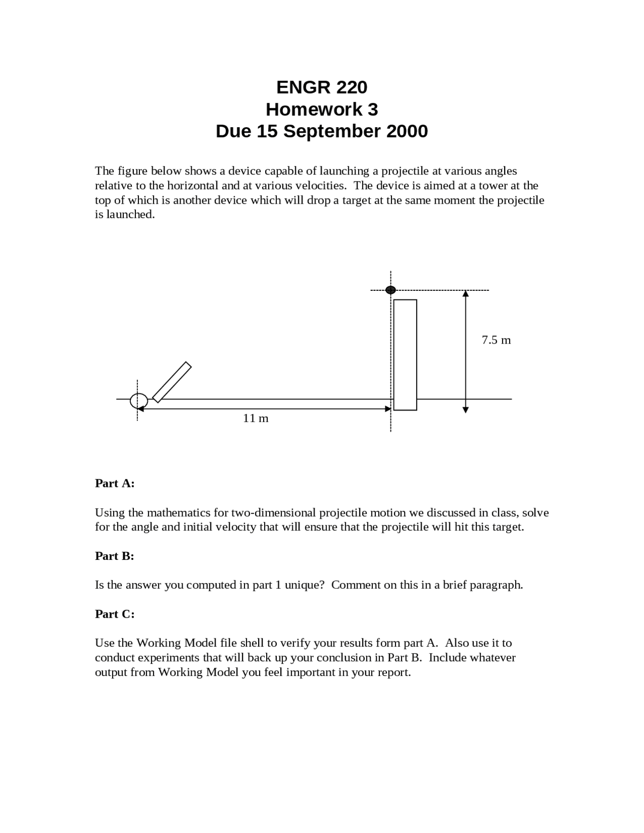 Homework 3 Question Engineering Dynamics Engr 220 Docsity