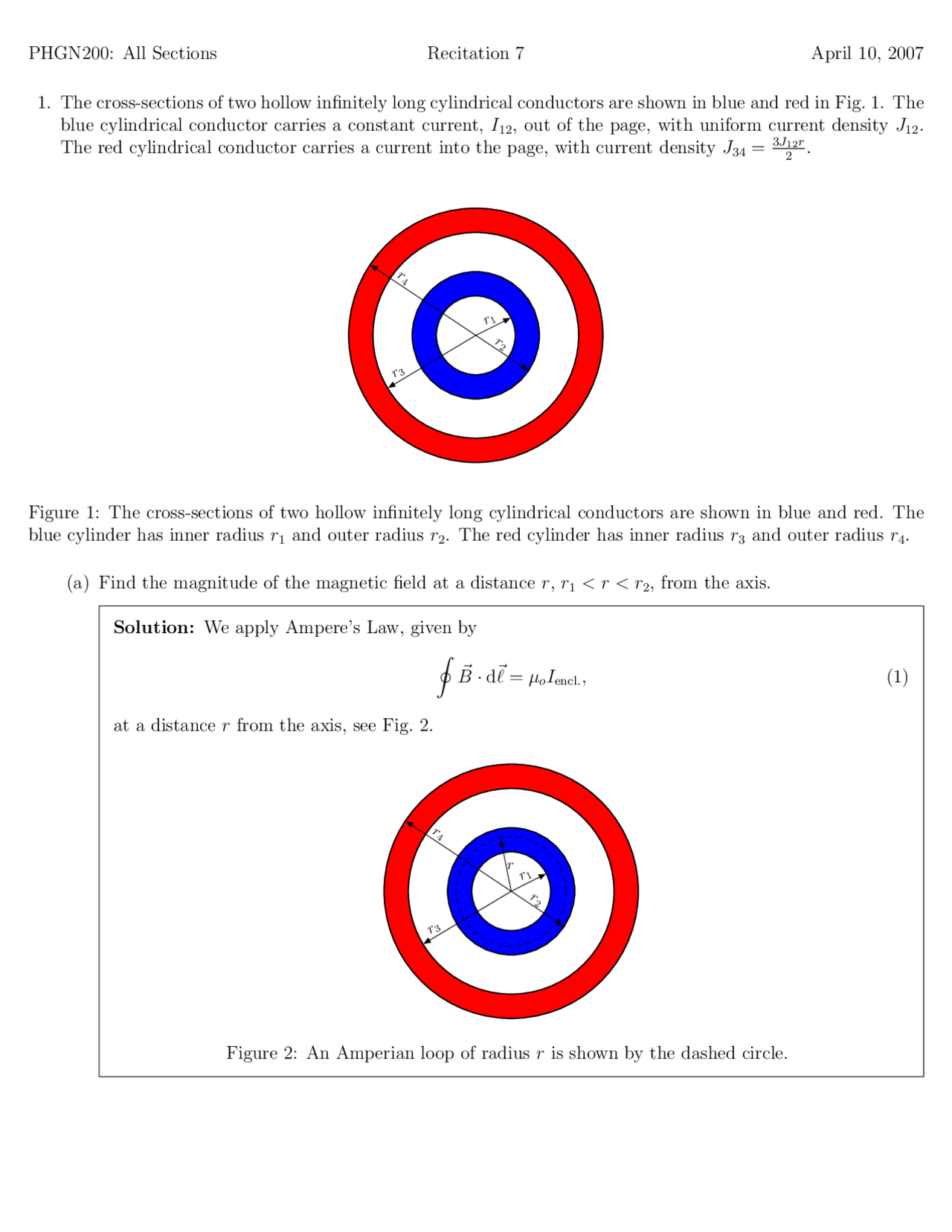 Physics Ii For Electromagnetism And Optics Final Exam Solutions 2007