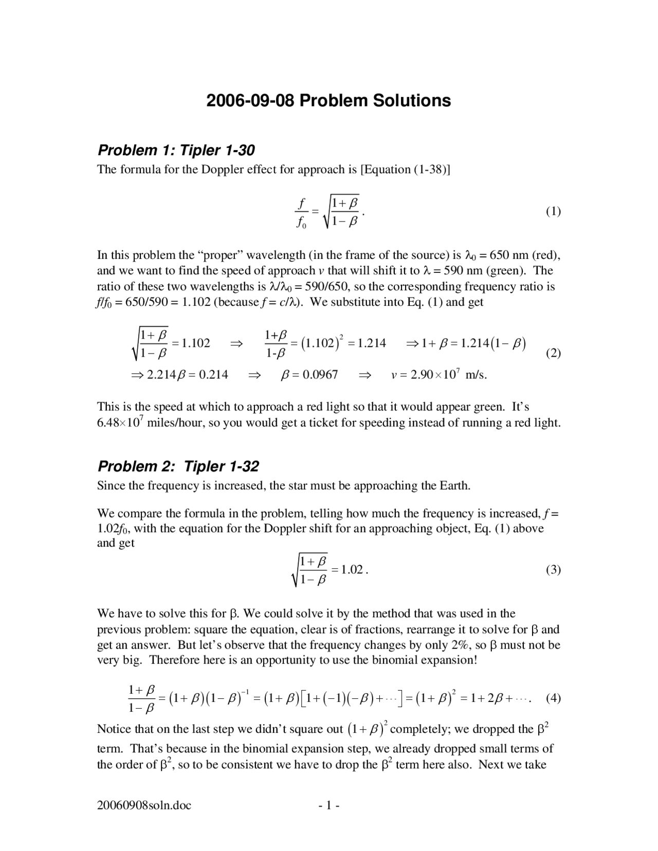 Problem Solutions On Elementary Modern Physics Phy 215 Docsity