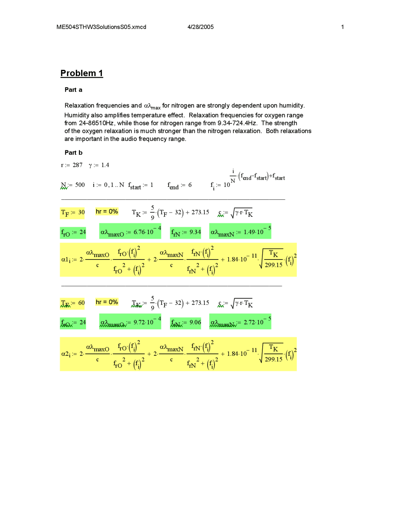 Problem Set 1 With Solutions For Advanced Heat Transfer Me 504 Docsity