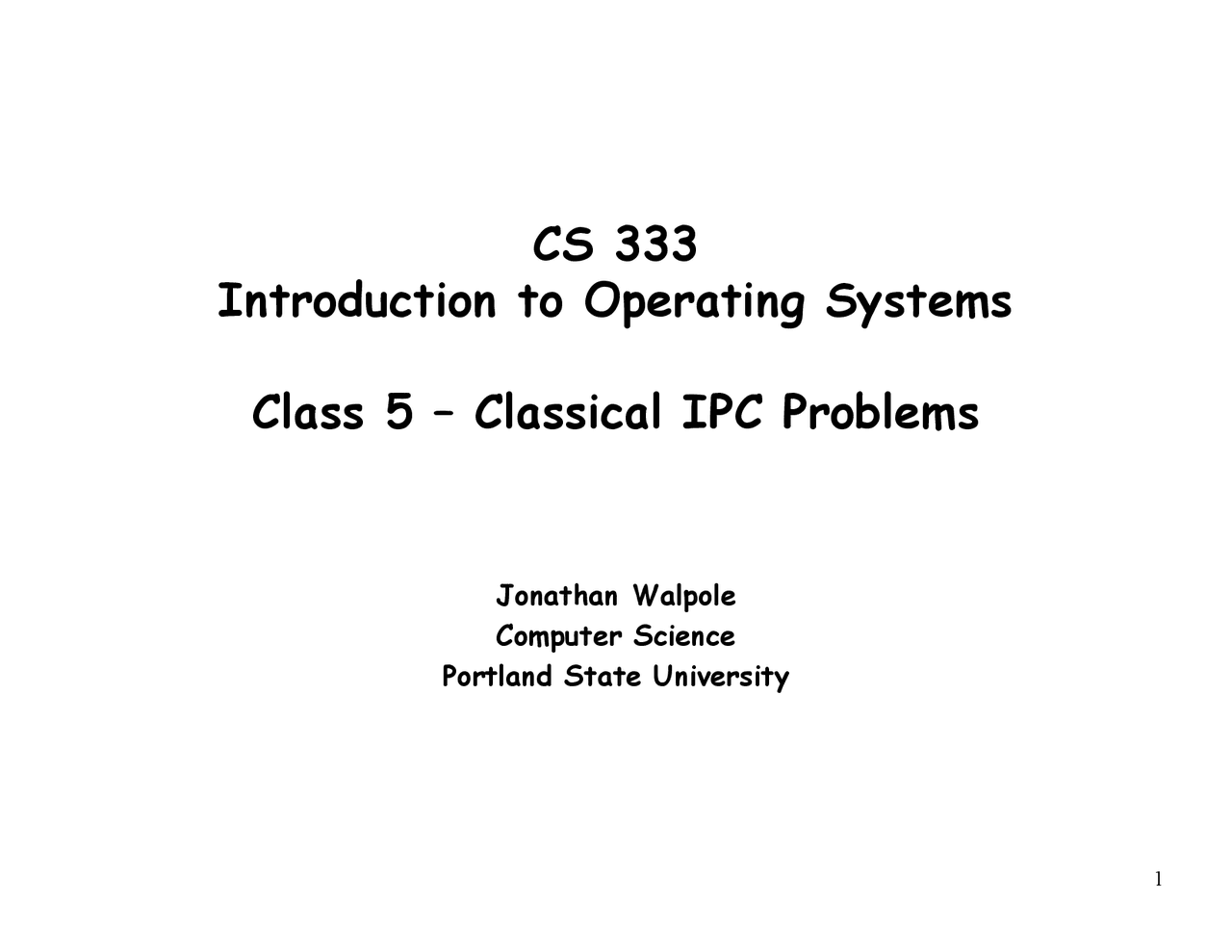 Classic IPC Problems: Producer-Consumer, Philosophers, Barber, and ...